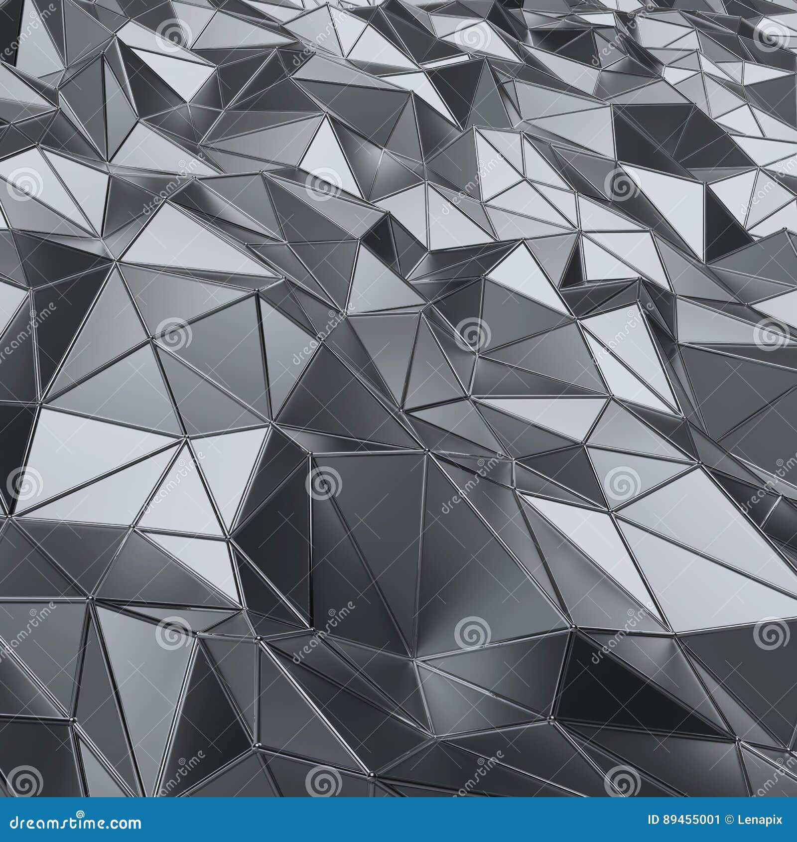 Steel Polygons Industrial Background. Stock Illustration - Illustration ...