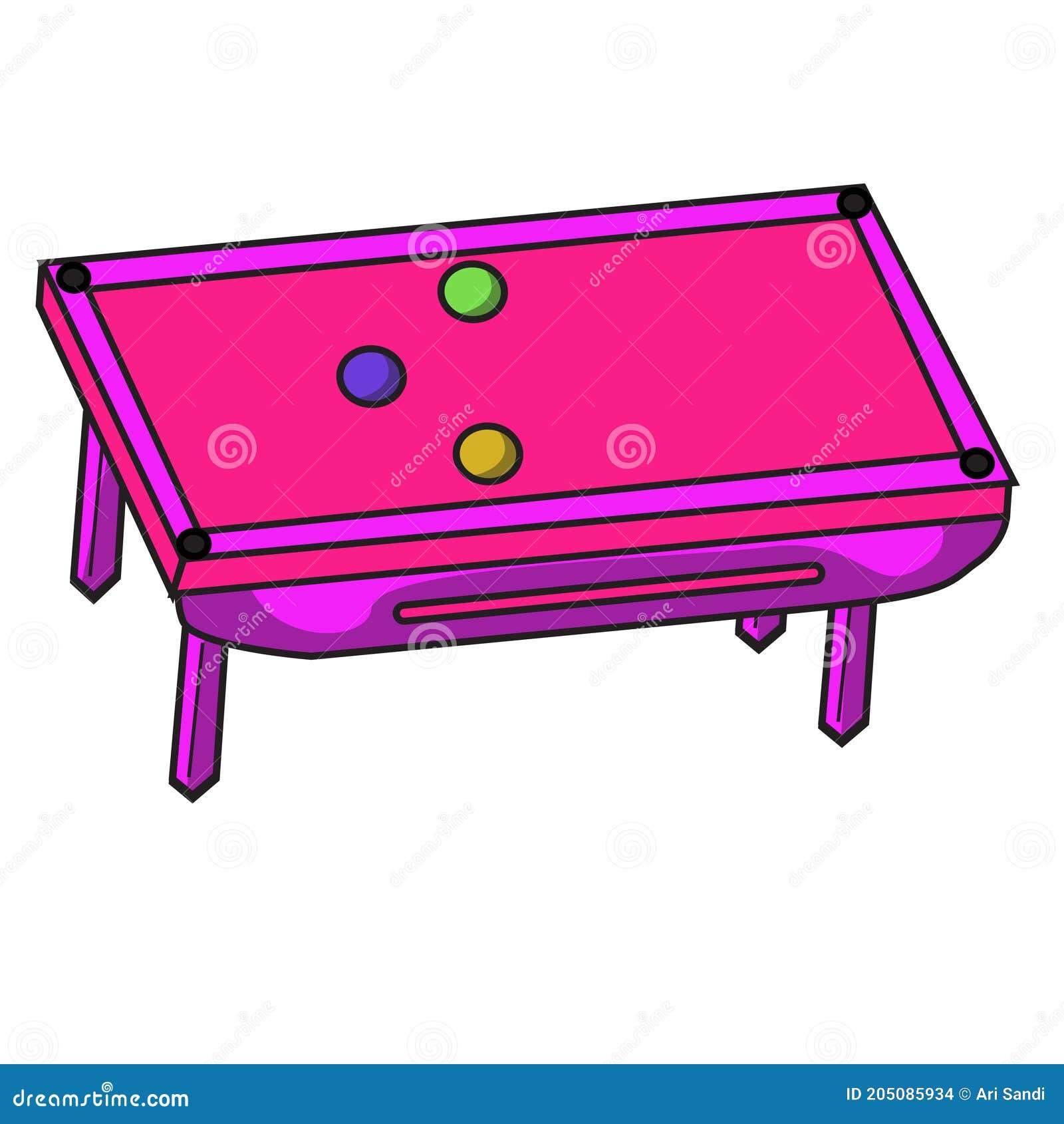 Steel Pool Table. Illustration, Vector Pool Table Variation Stock ...