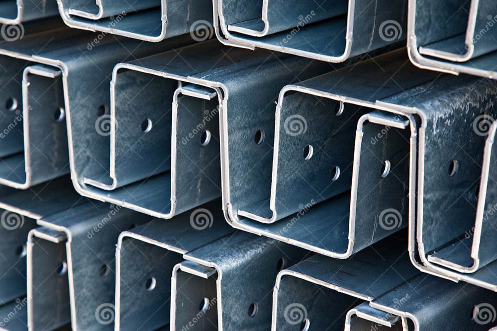 Steel profiles stock photo. Image of industrial, background - 23876228