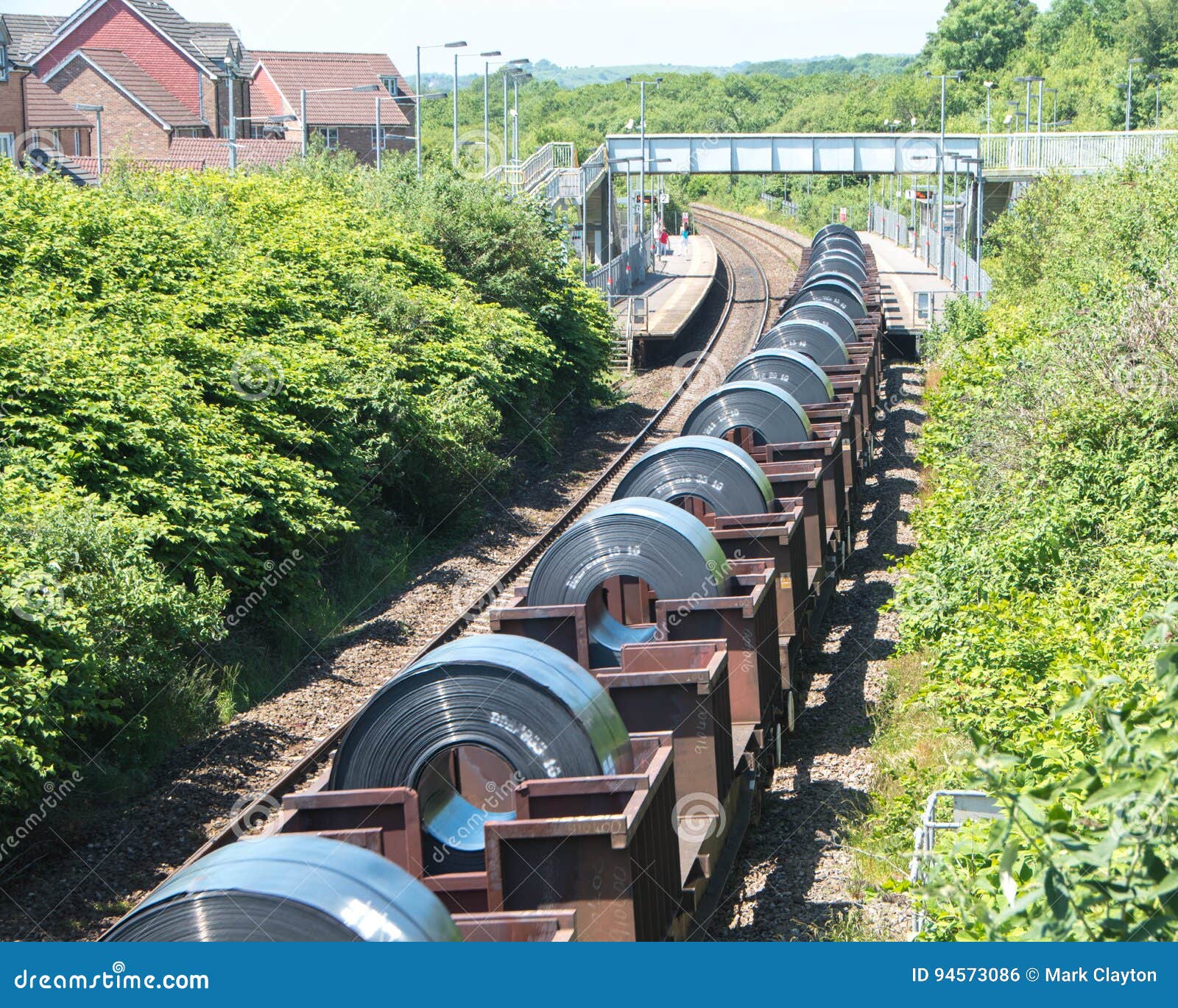 Steel Rail stock photo. Image of railroad, glass, transporting - 94573086