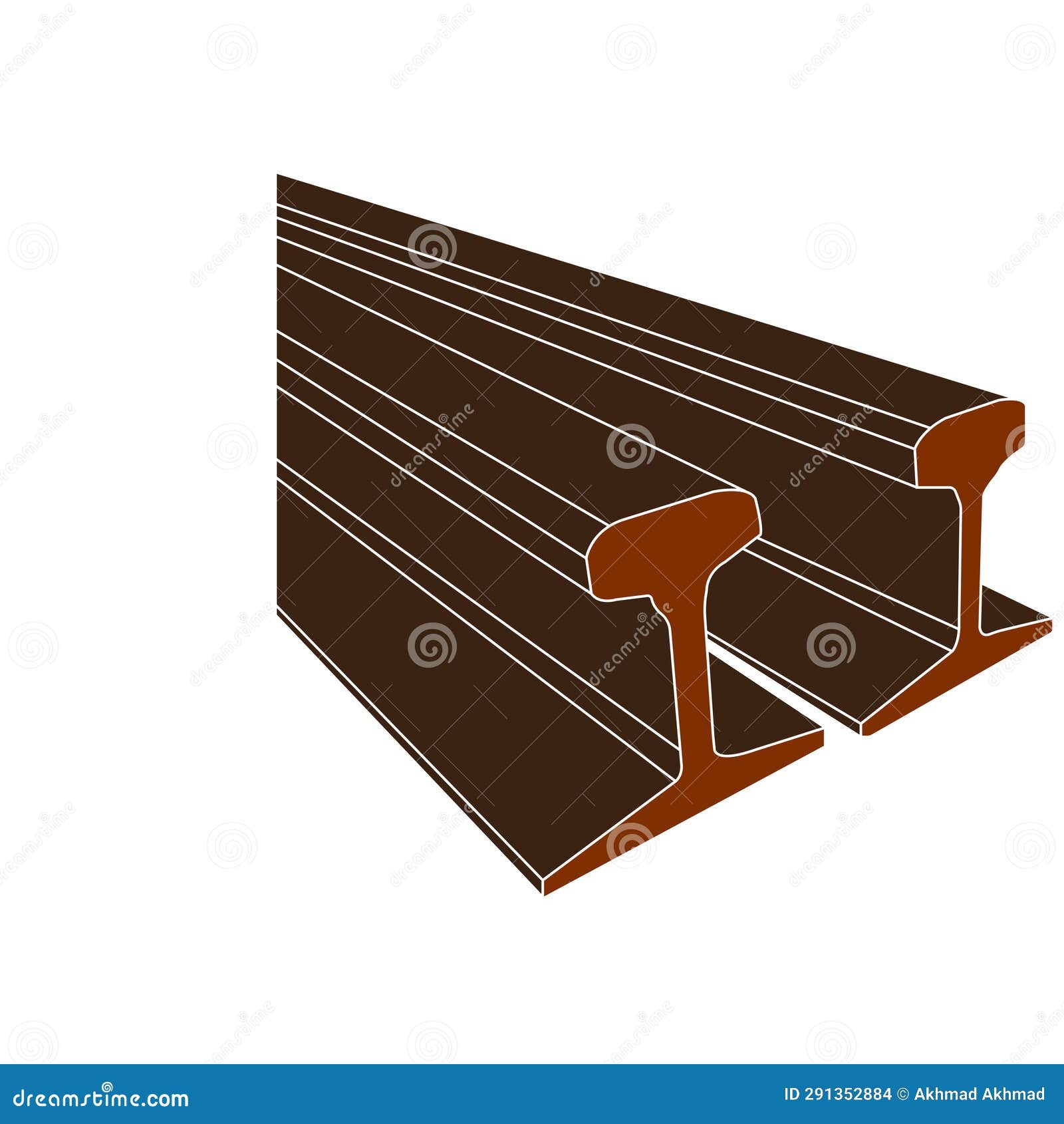 Steel rail icon stock vector. Illustration of symbol - 291352884