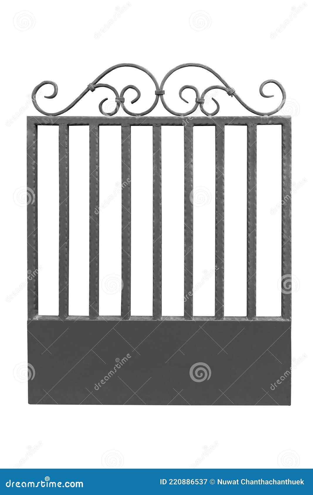 Steel Railing Isolated on a White Background Stock Image - Image of ...