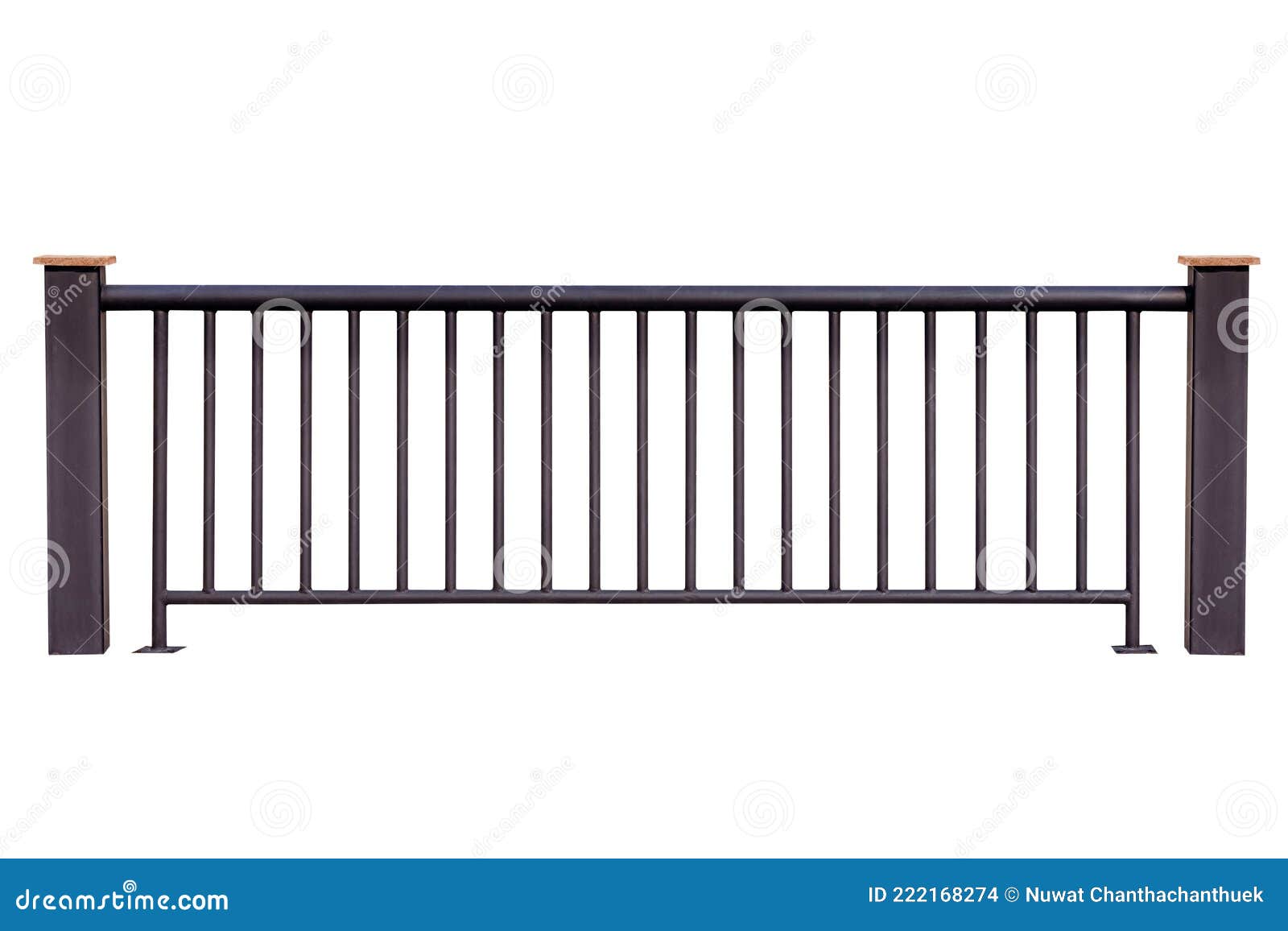 Steel Railing Isolated on a White Background Stock Photo - Image of ...