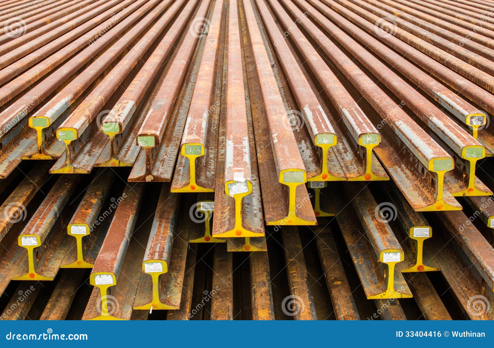 Steel Railroad tracks stock photo. Image of rust, dirty - 33404416