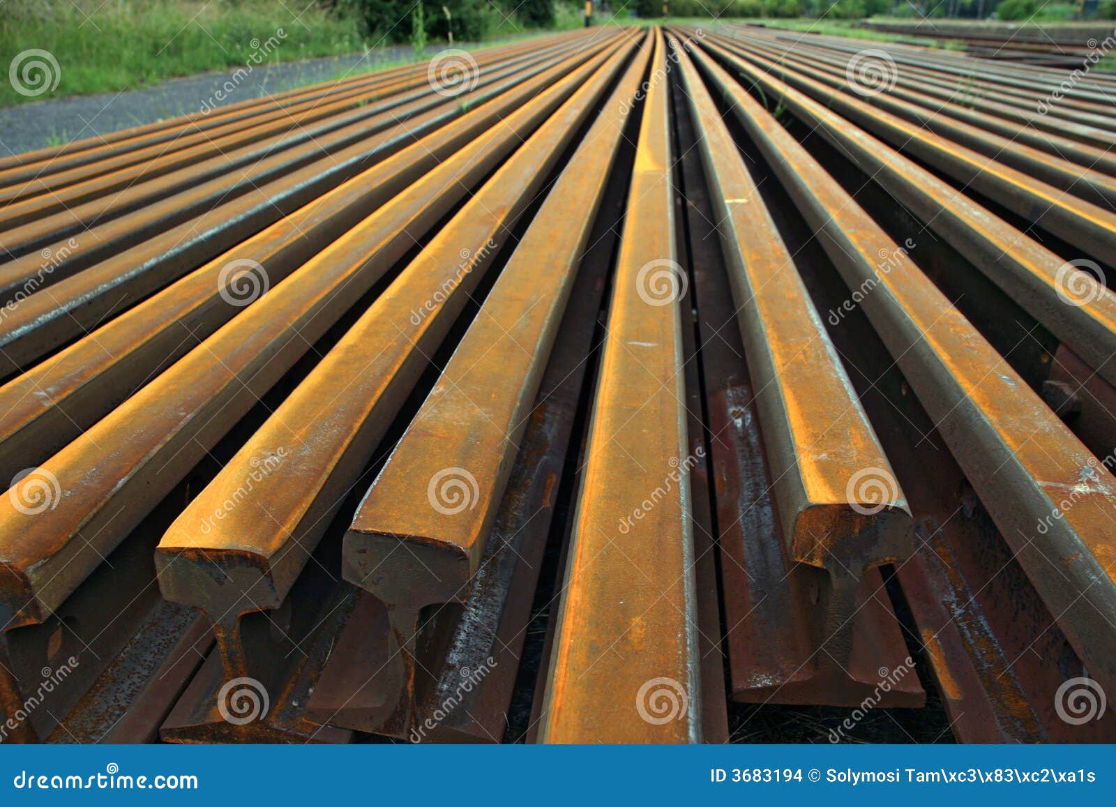 Steel rails stock photo. Image of construction, rusty - 3683194