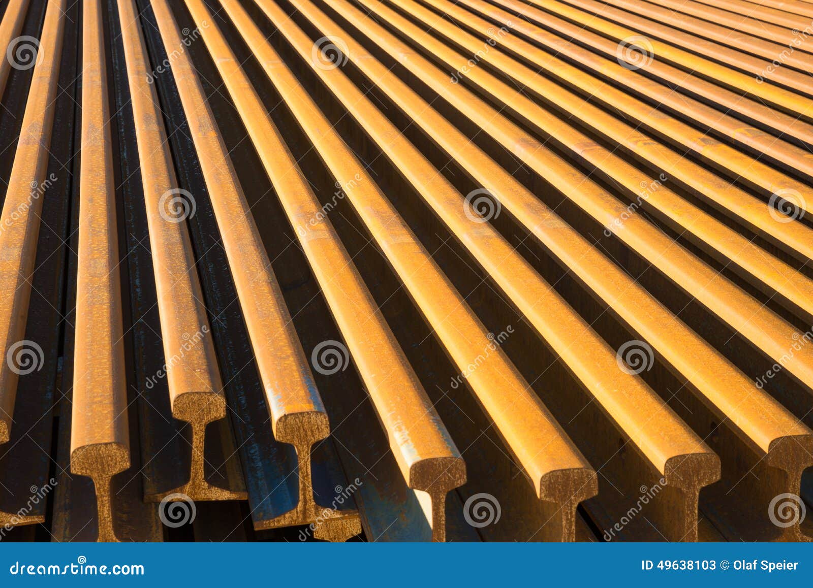 Steel rails stock image. Image of industry, full, iron - 49638103