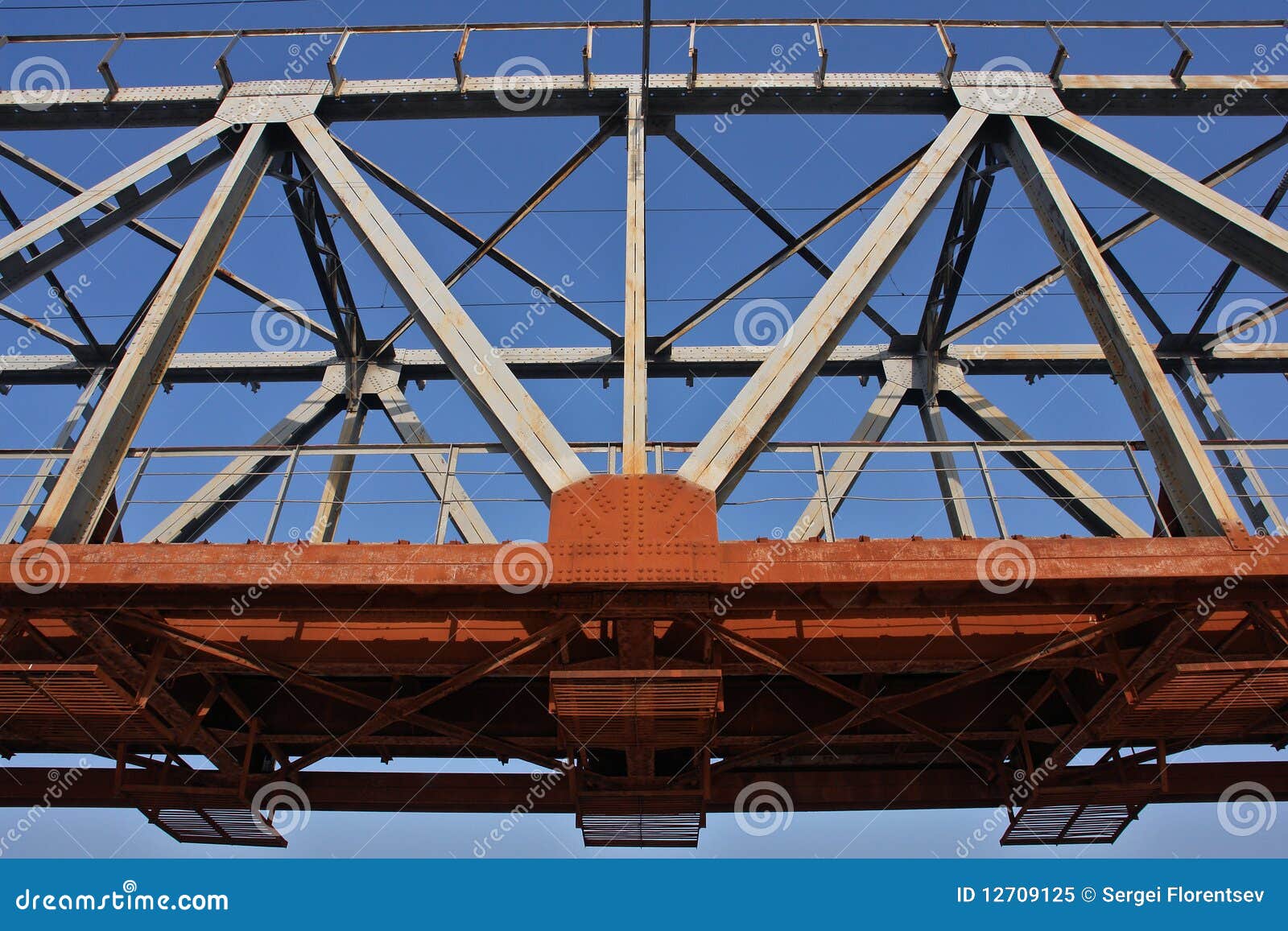 Steel railway bridge stock image. Image of development - 12709125