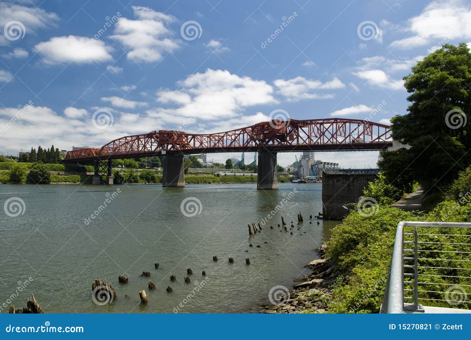 Steel railway bridge stock image. Image of railway, bridge - 15270821