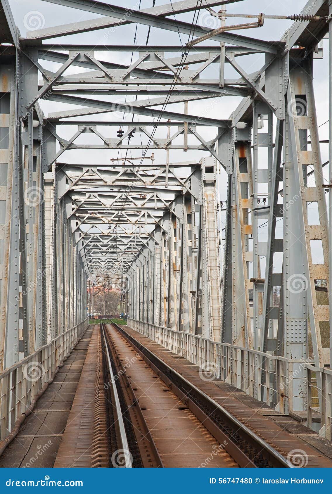Steel railway bridge stock photo. Image of rivet, metal - 56747480