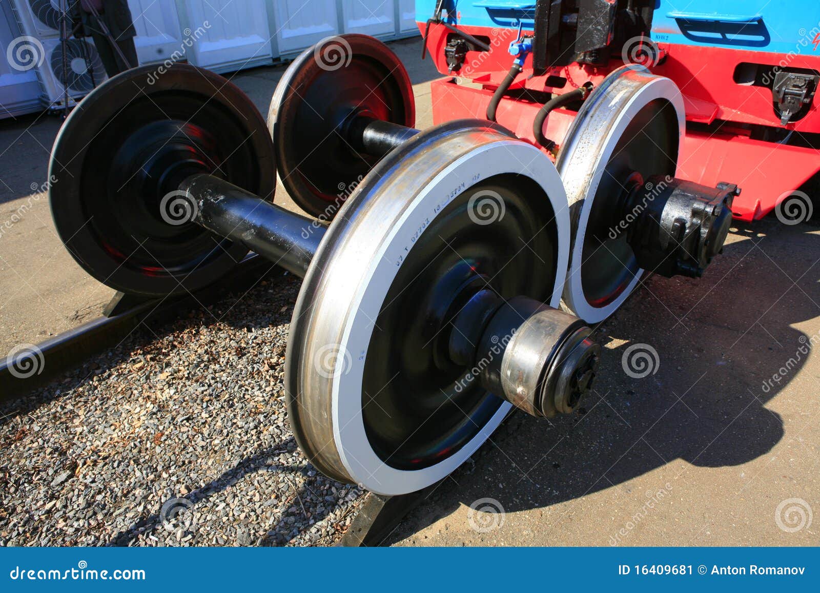 Steel railway trolley stock image. Image of wheel, truck - 16409681