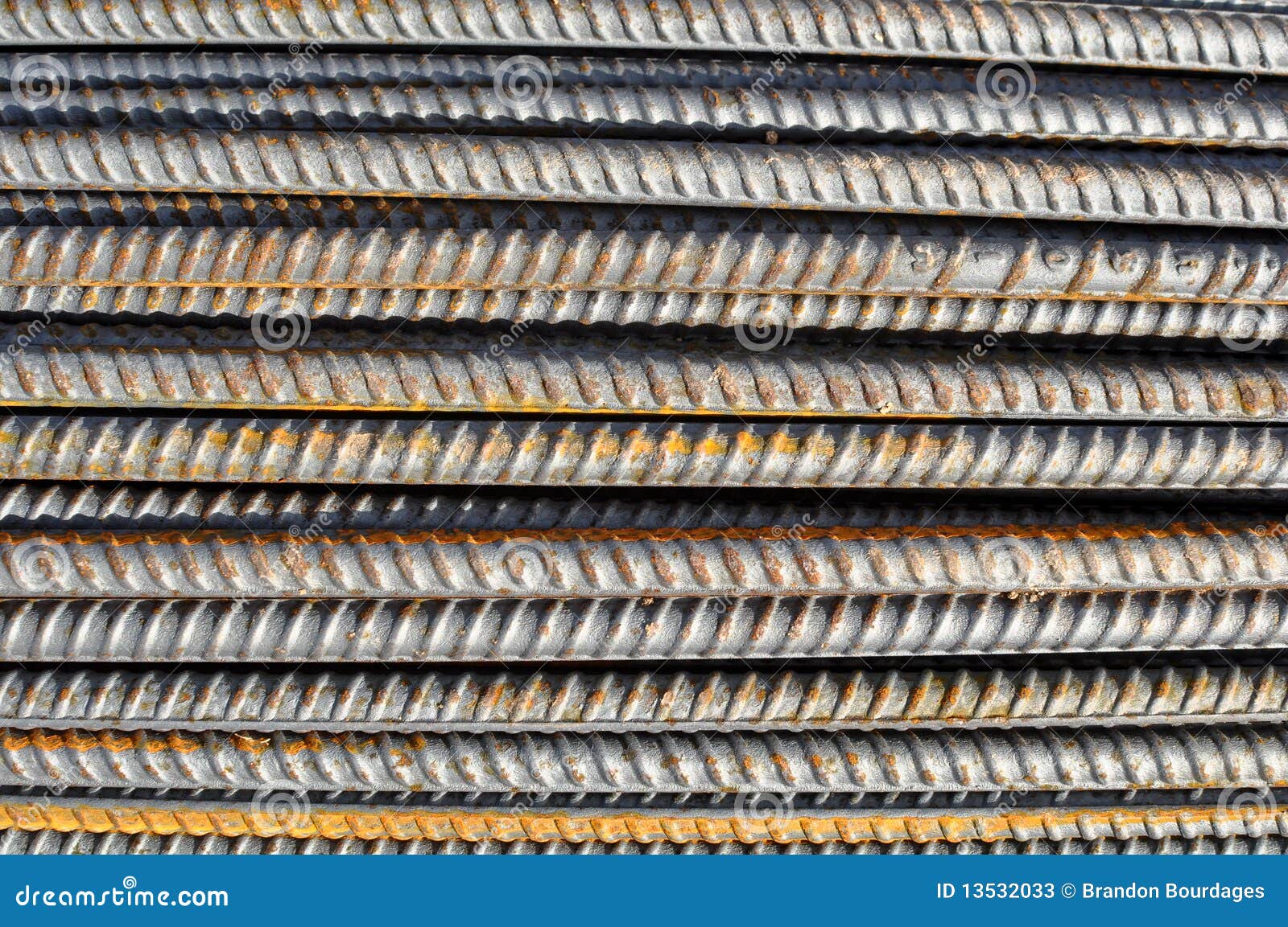 Steel Rebar Background with Construction Copyspace Stock Image - Image ...
