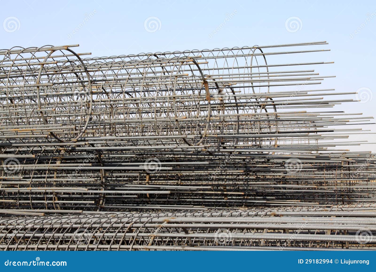 Steel Rebar Component in a Construction Site Stock Photo - Image of ...