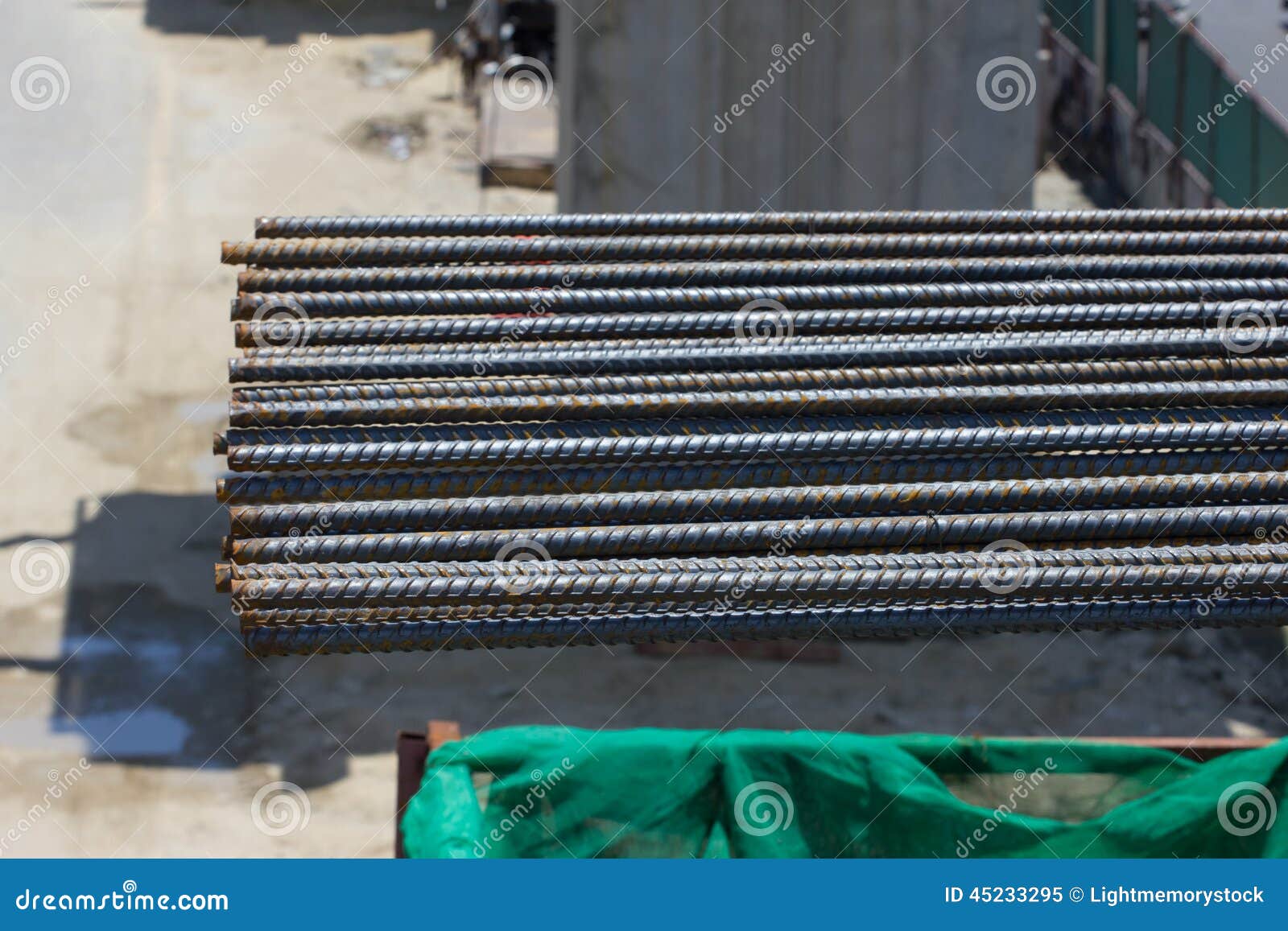 Steel Rebar in a Construction Site in a Construction Site Stock Image ...