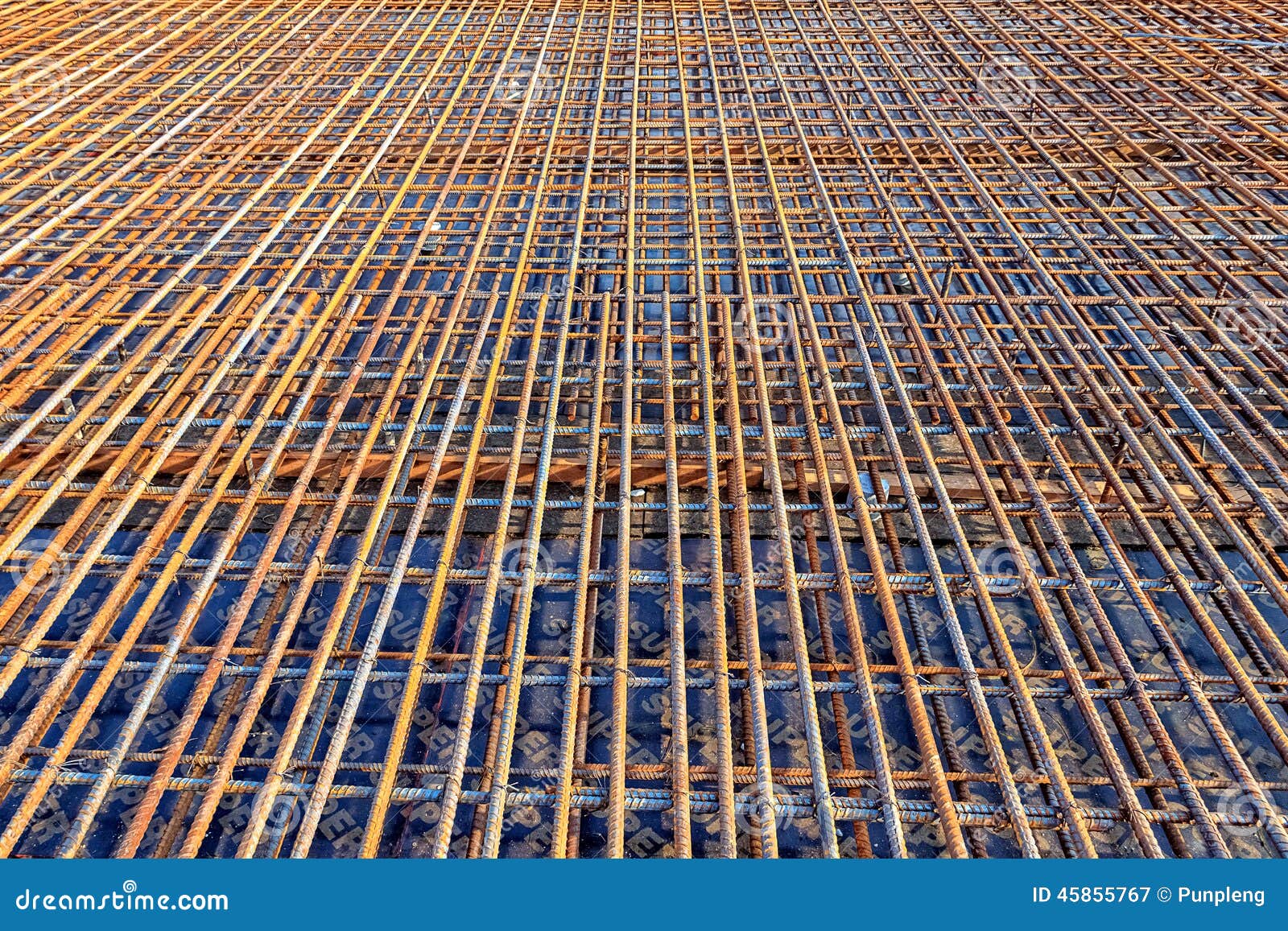 Steel Rebar for Reinforced the Concrete Bridge Stock Image - Image of ...