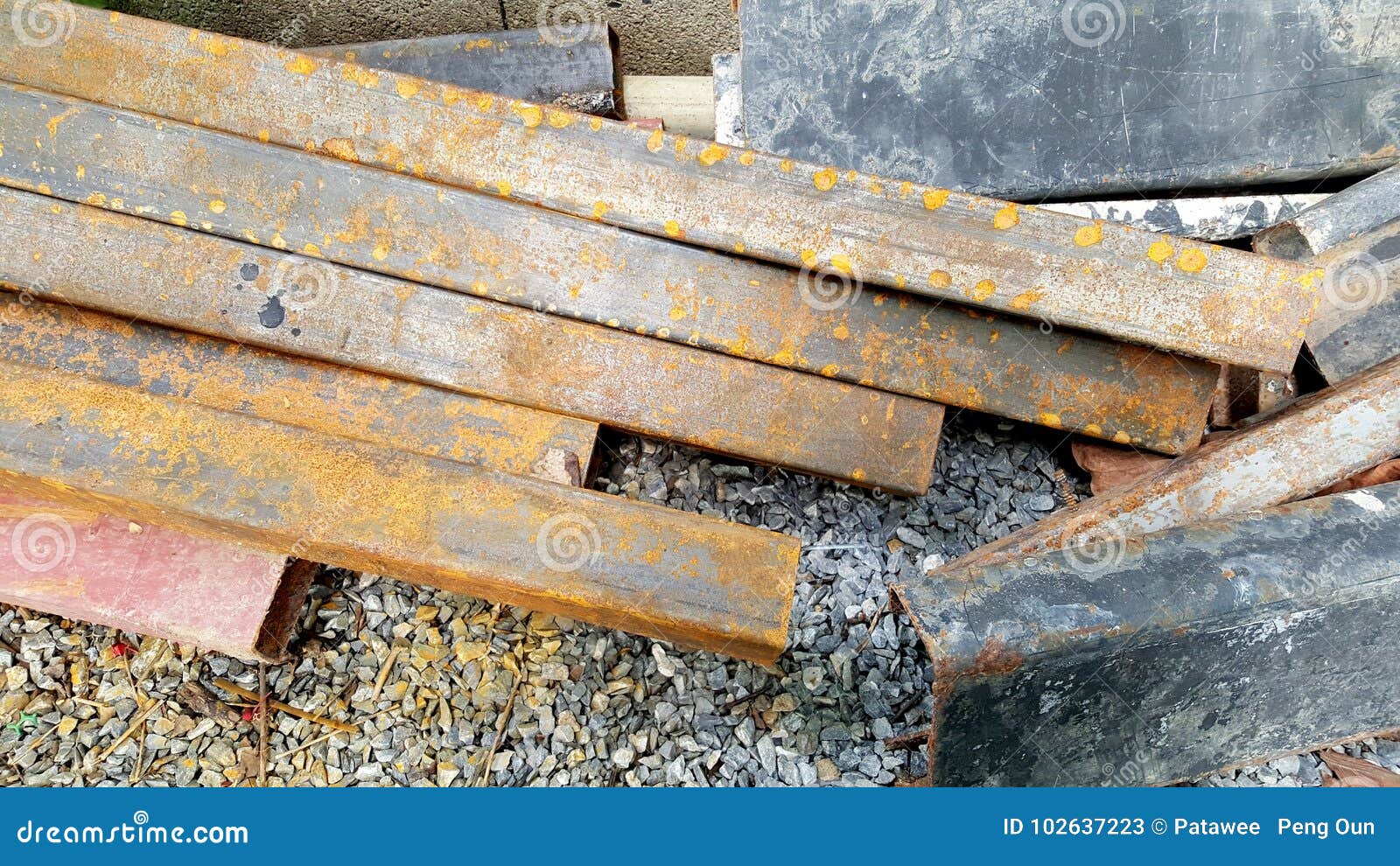 Steel Rebars from Demolished Building Stock Image - Image of structure ...