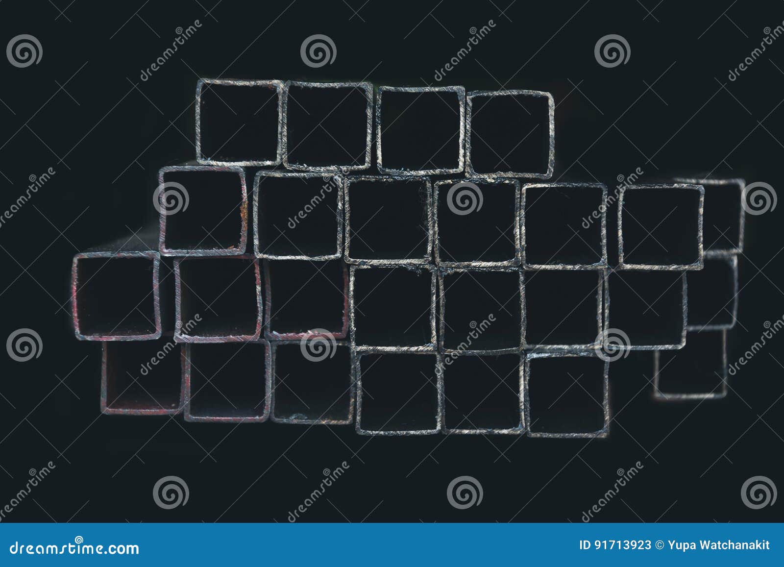 Steel Rectangular Bars of Metal Stock Image - Image of factory, stack ...