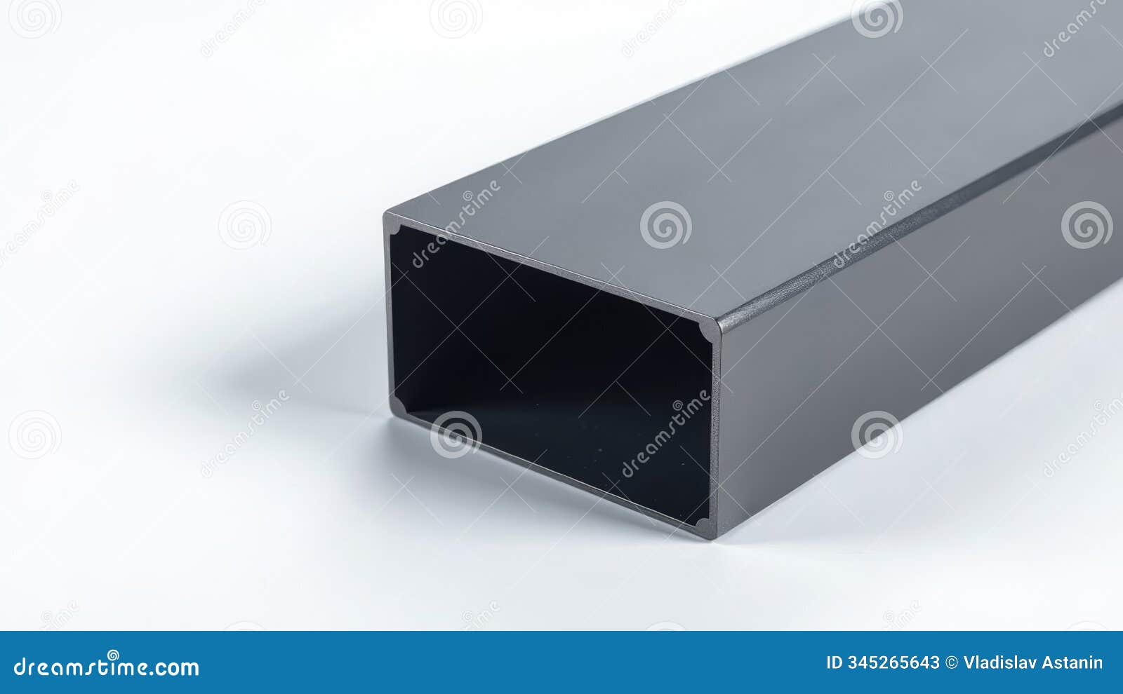 Steel Rectangular Hollow Profile Lies on White Background Stock ...
