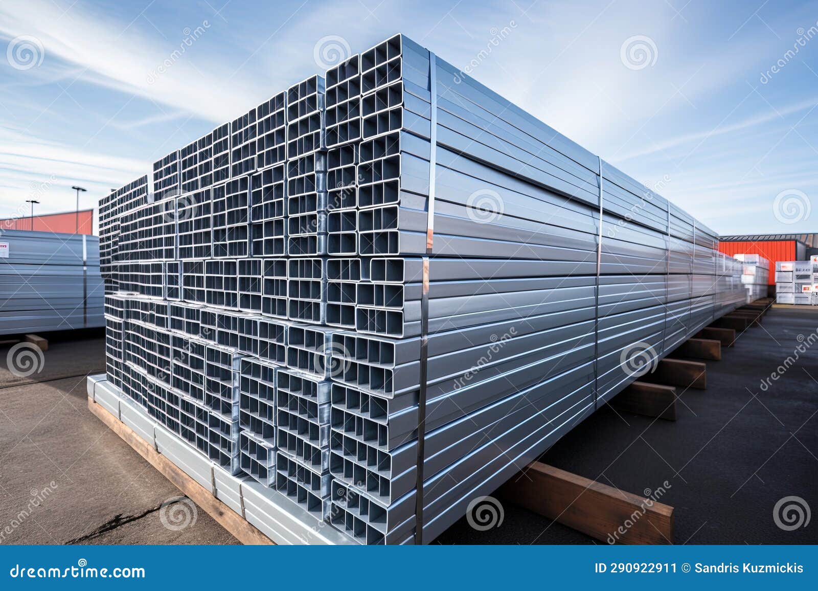 Steel Rectangular Hollow Sections (RHS). Generative AI Stock ...