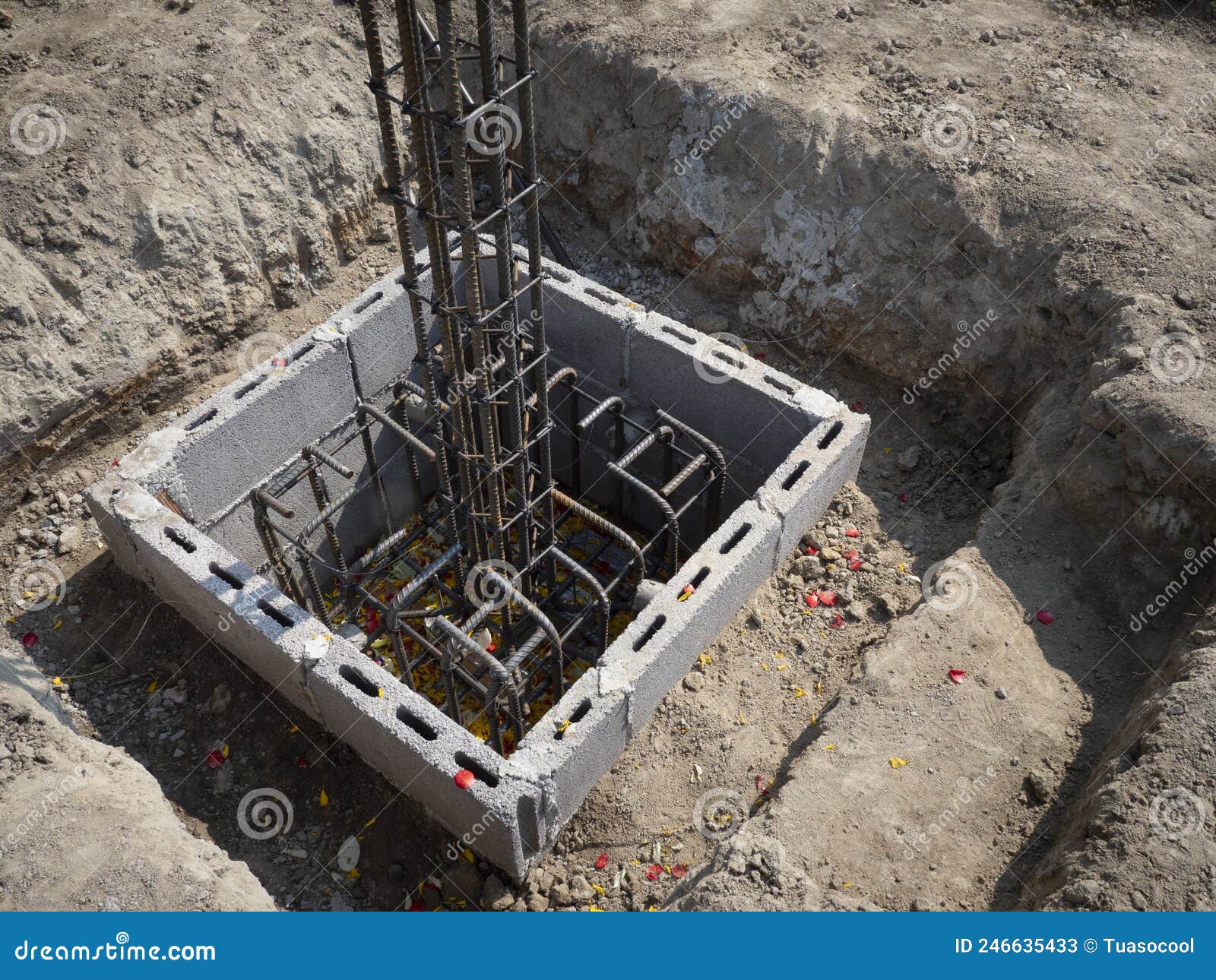 Prepared for Solid Foundation of Building Construction. Stock Image ...