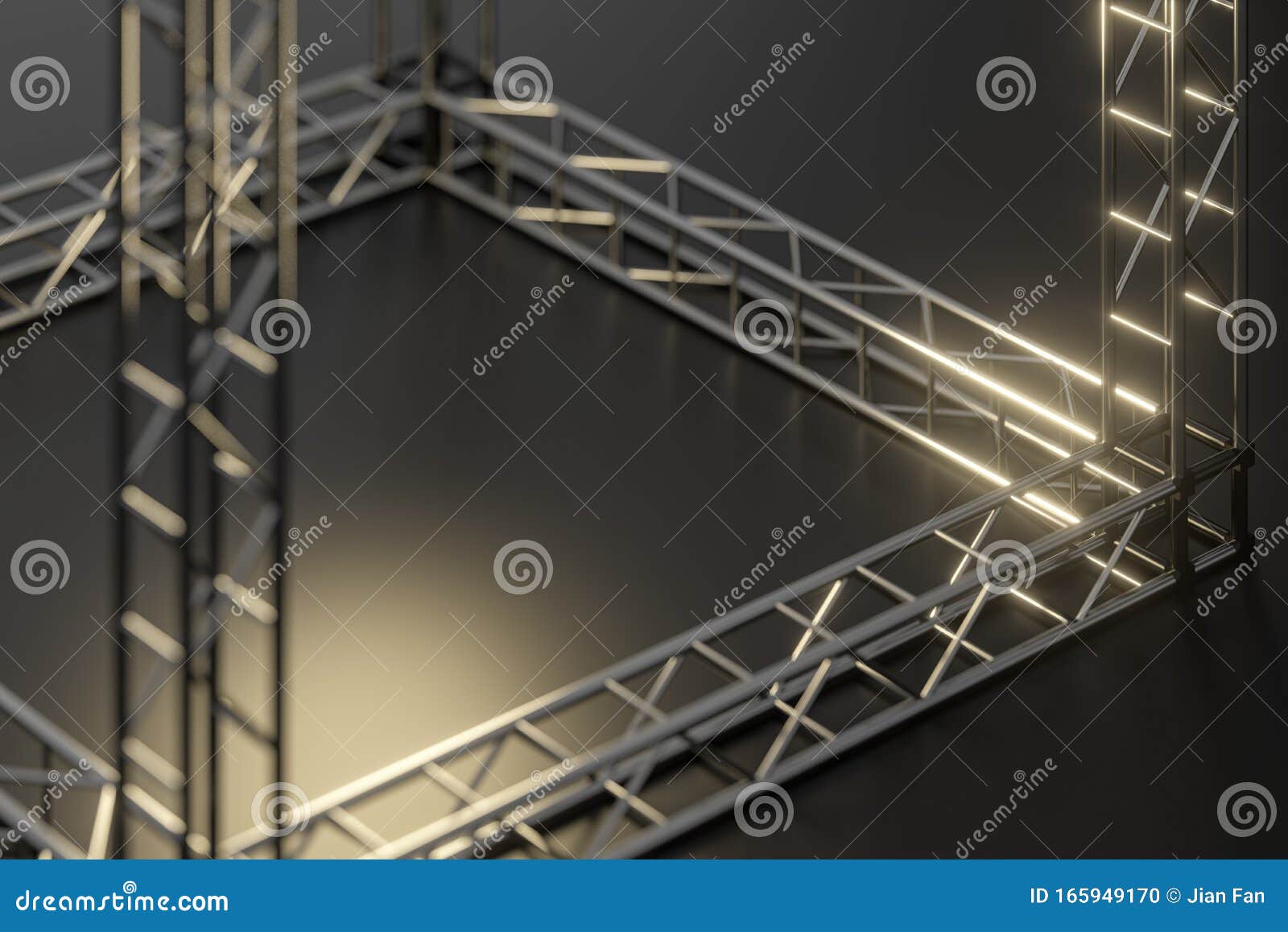Steel Reinforcement with Dark Background, 3d Rendering Stock ...