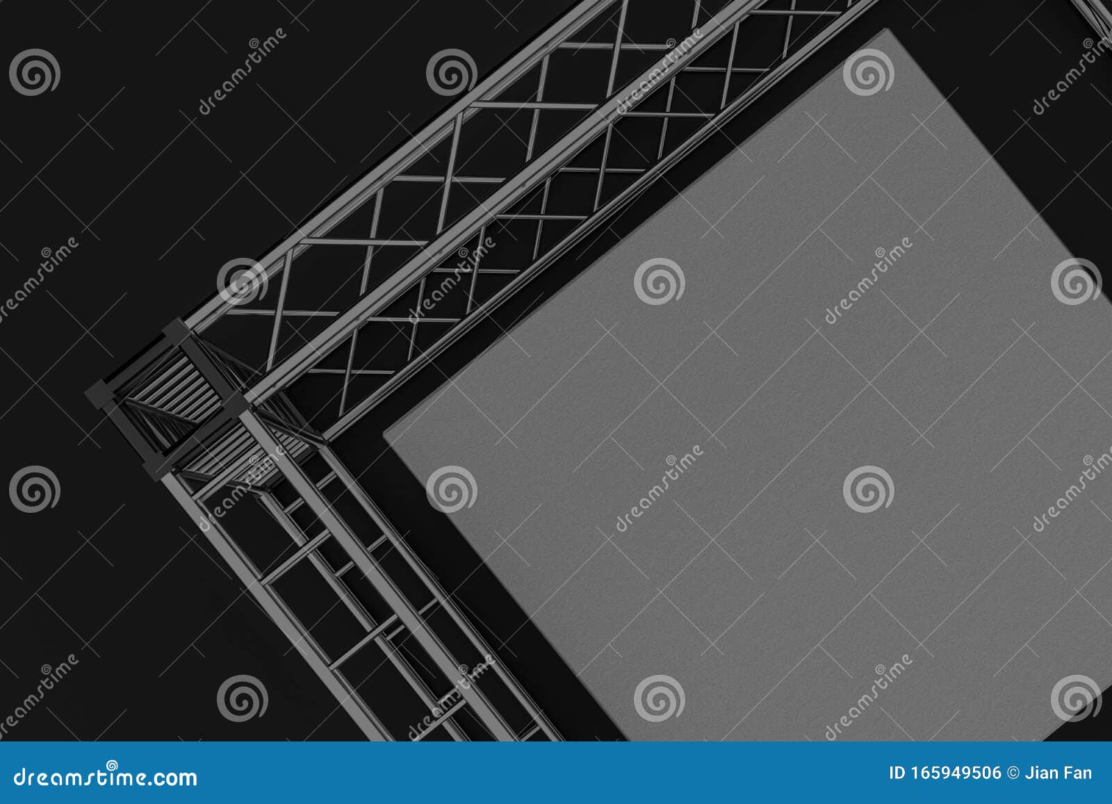 Steel Reinforcement with Dark Background, 3d Rendering Stock ...