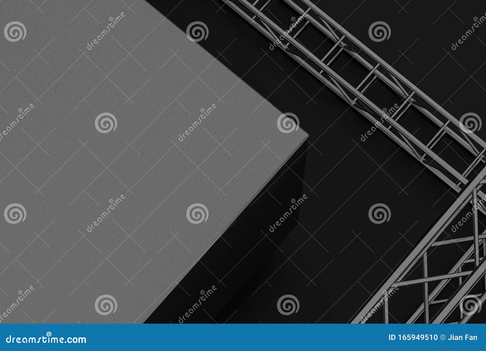 Steel Reinforcement with Dark Background, 3d Rendering Stock ...