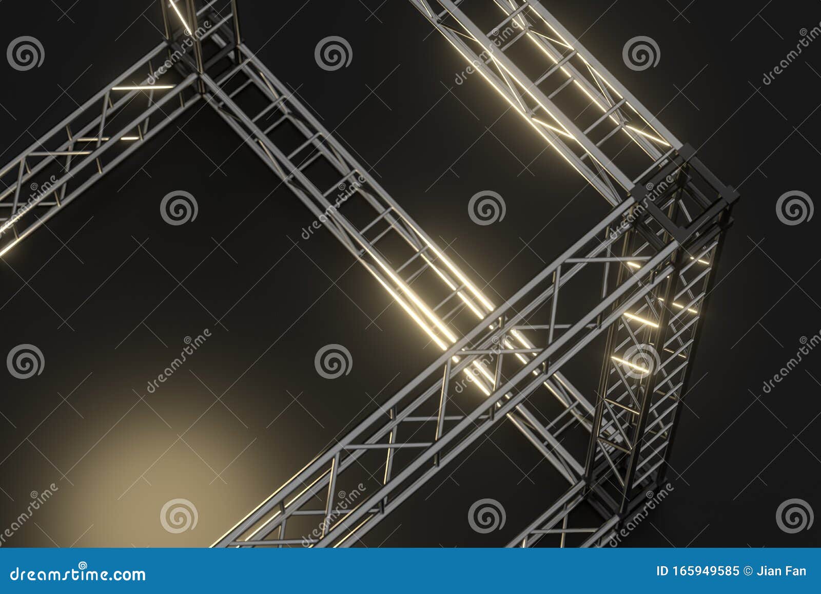 Steel Reinforcement with Dark Background, 3d Rendering Stock ...