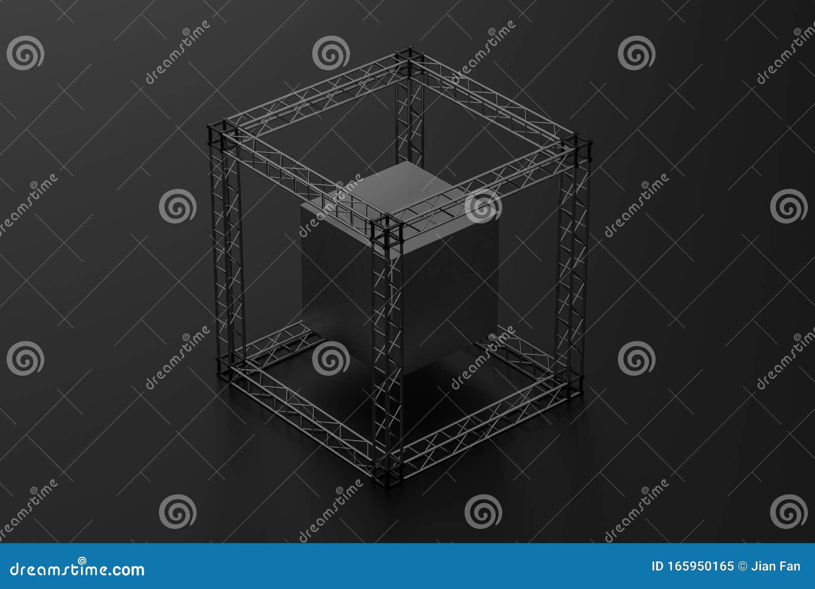 Steel Reinforcement with Dark Background, 3d Rendering Stock ...