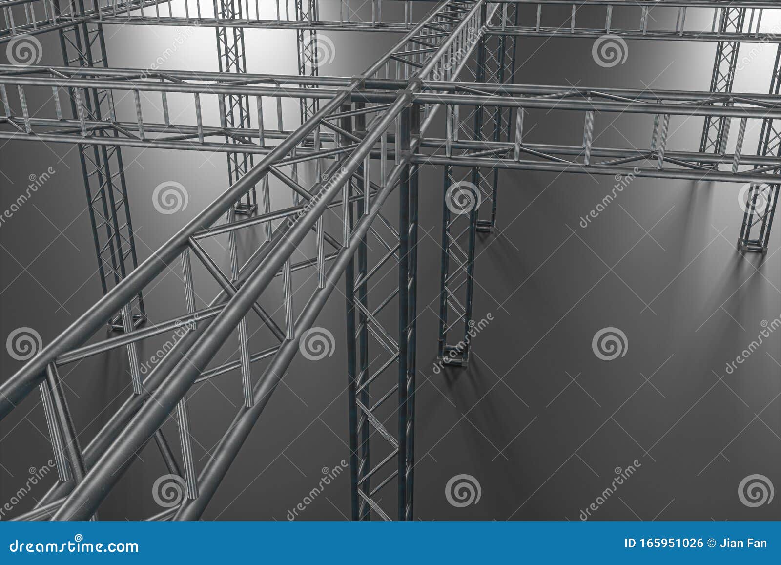 Steel Reinforcement with Dark Background, 3d Rendering Stock ...
