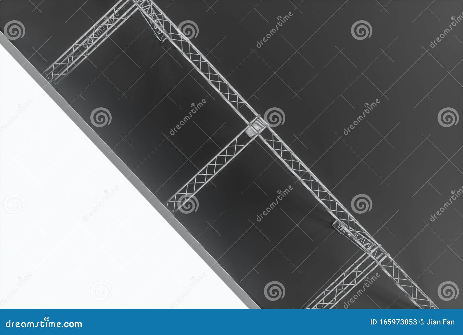 Steel Reinforcement with Dark Background, 3d Rendering Stock ...