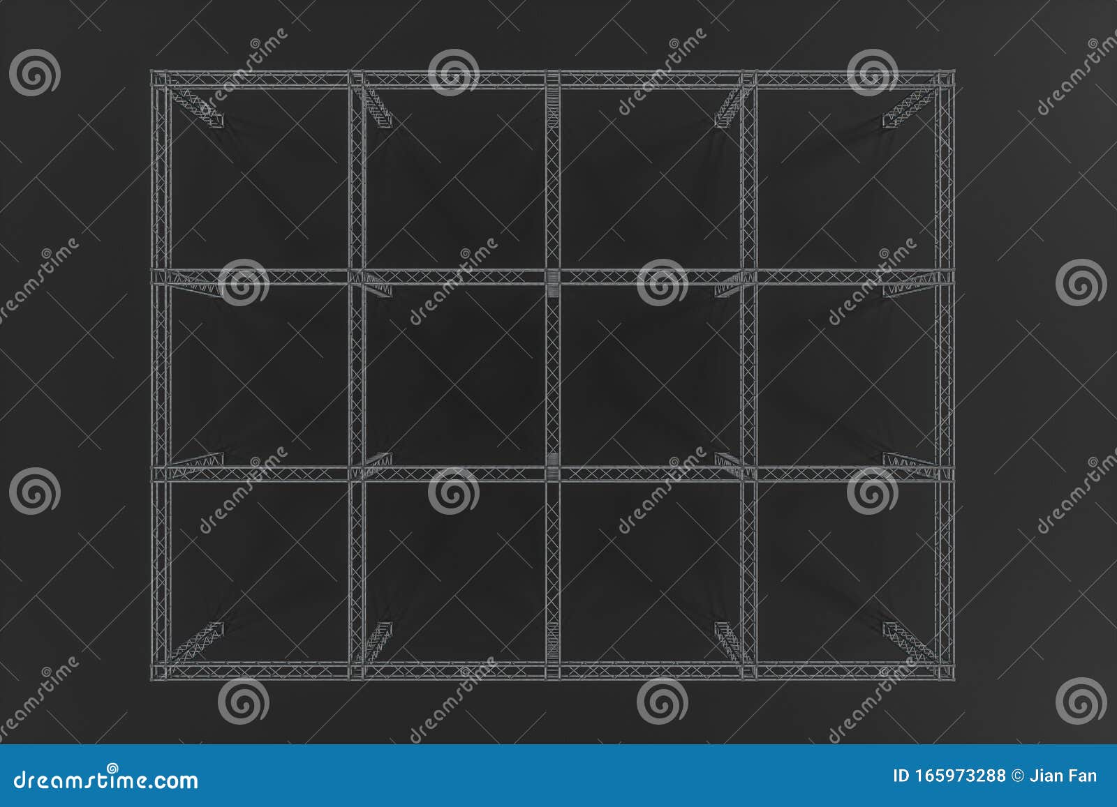 Steel Reinforcement with Dark Background, 3d Rendering Stock ...