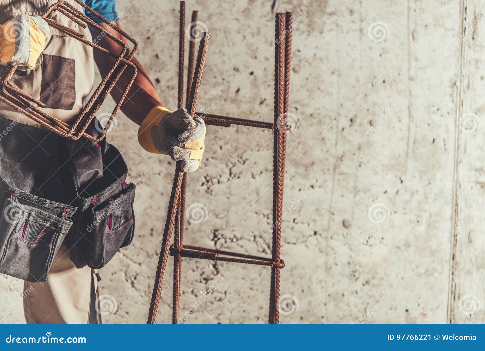 Steel Reinforcement Worker stock image. Image of tension - 97766221
