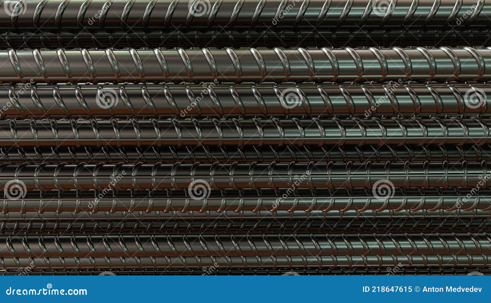 Steel Reinforcing Steel Backdrop, Isolated Design Industrial 3D ...