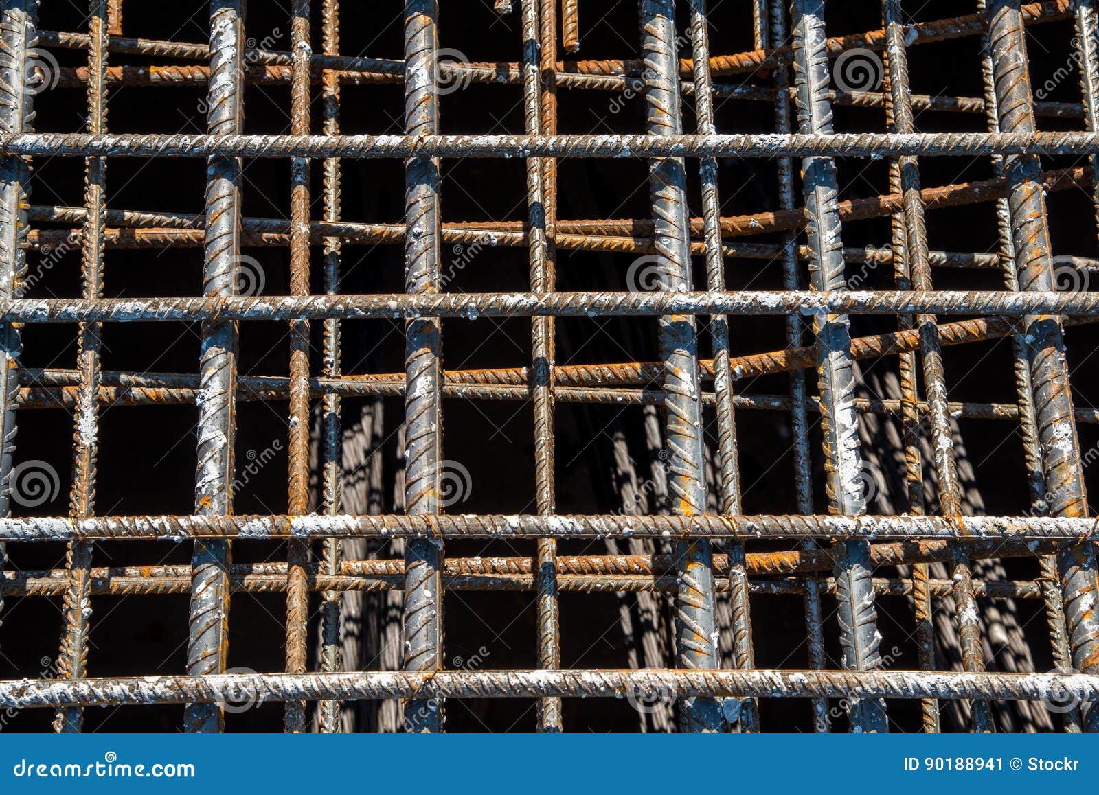 Steel reinforcing bars stock image. Image of rectangle - 90188941