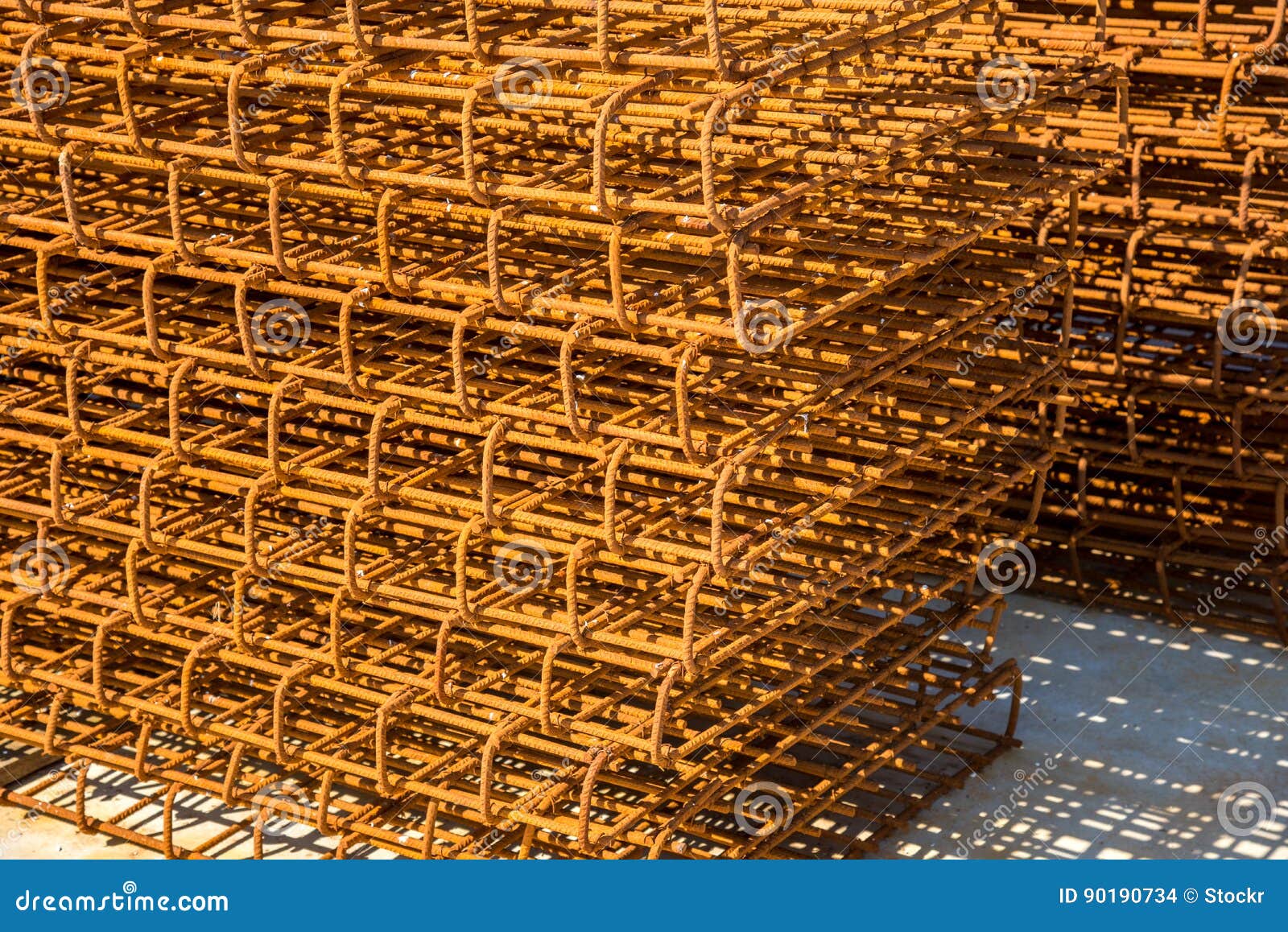Steel reinforcing bars stock photo. Image of outdoor - 90190734