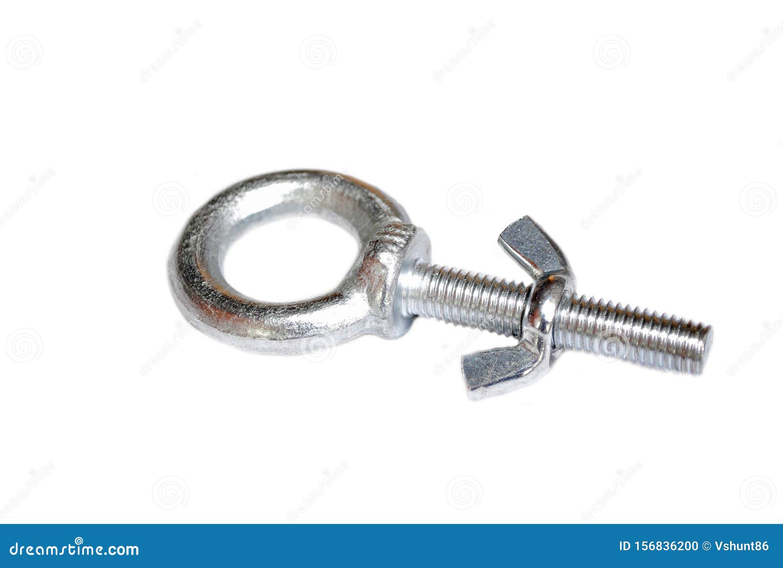 Steel Ring Bolt on White Isolated Background. Stock Photo - Image of ...