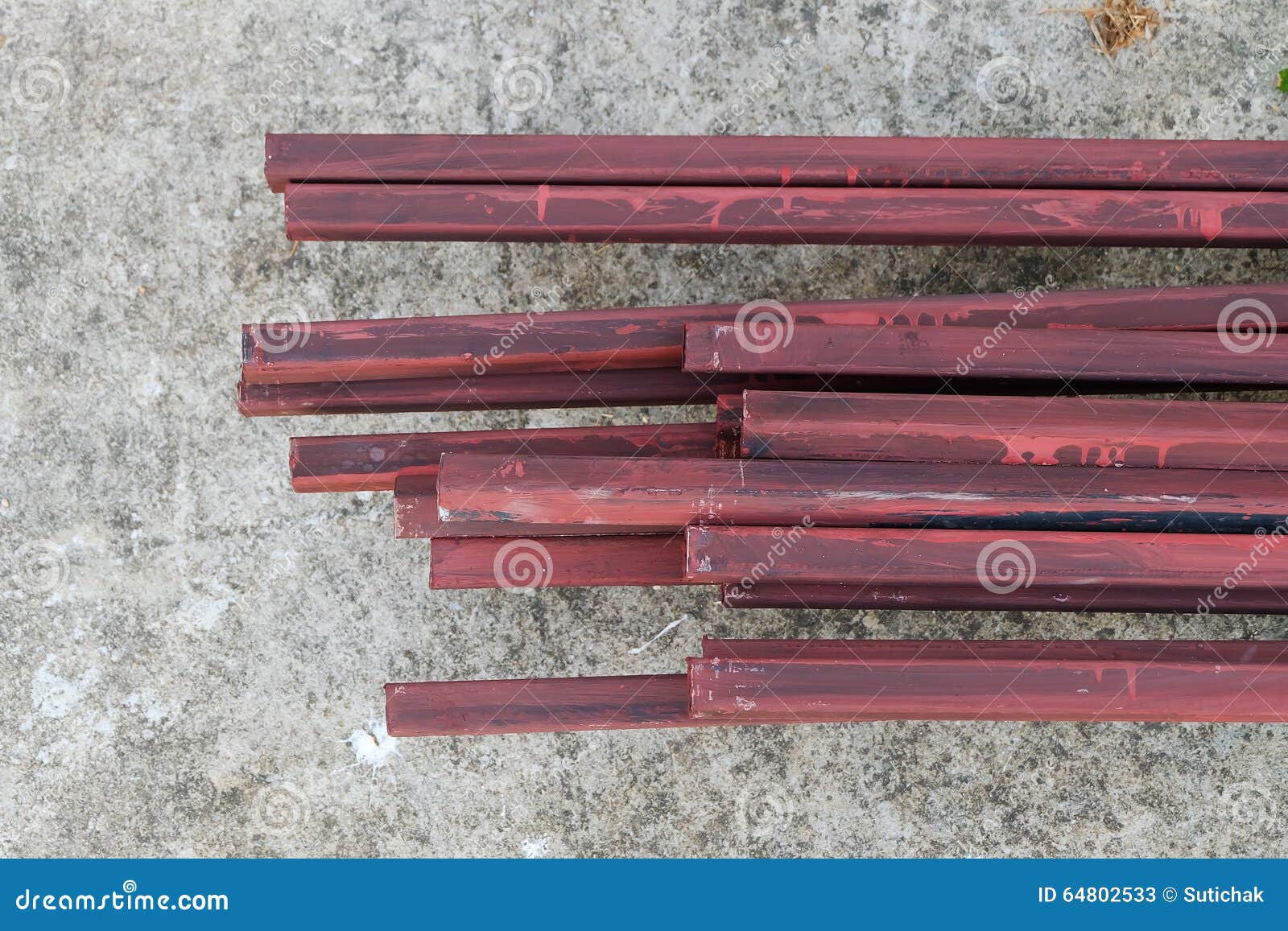 Steel Rod Bar for Building Construction Stock Image - Image of iron ...