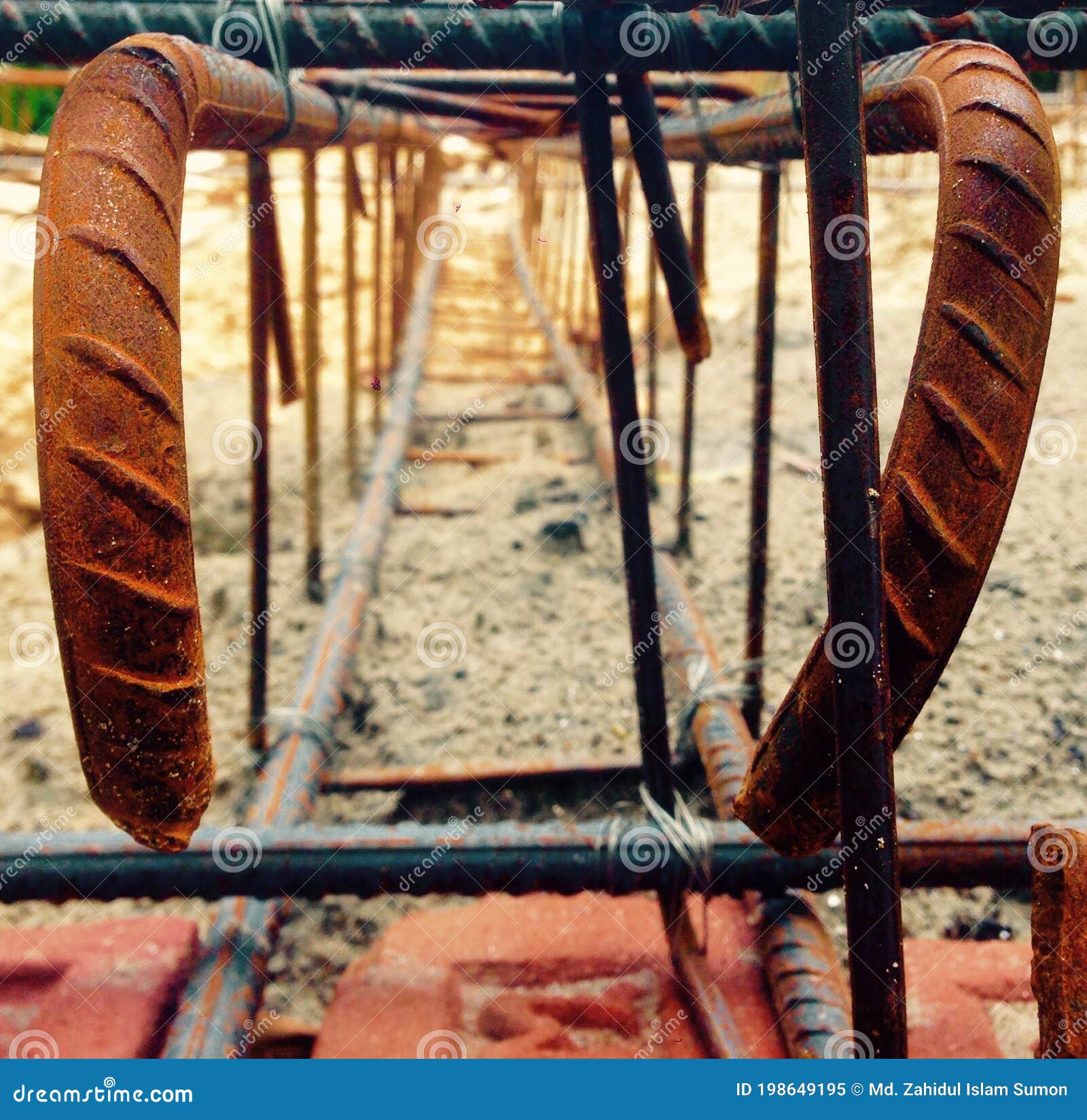Steel Rod Cage for Building Stock Image - Image of construction, cement ...