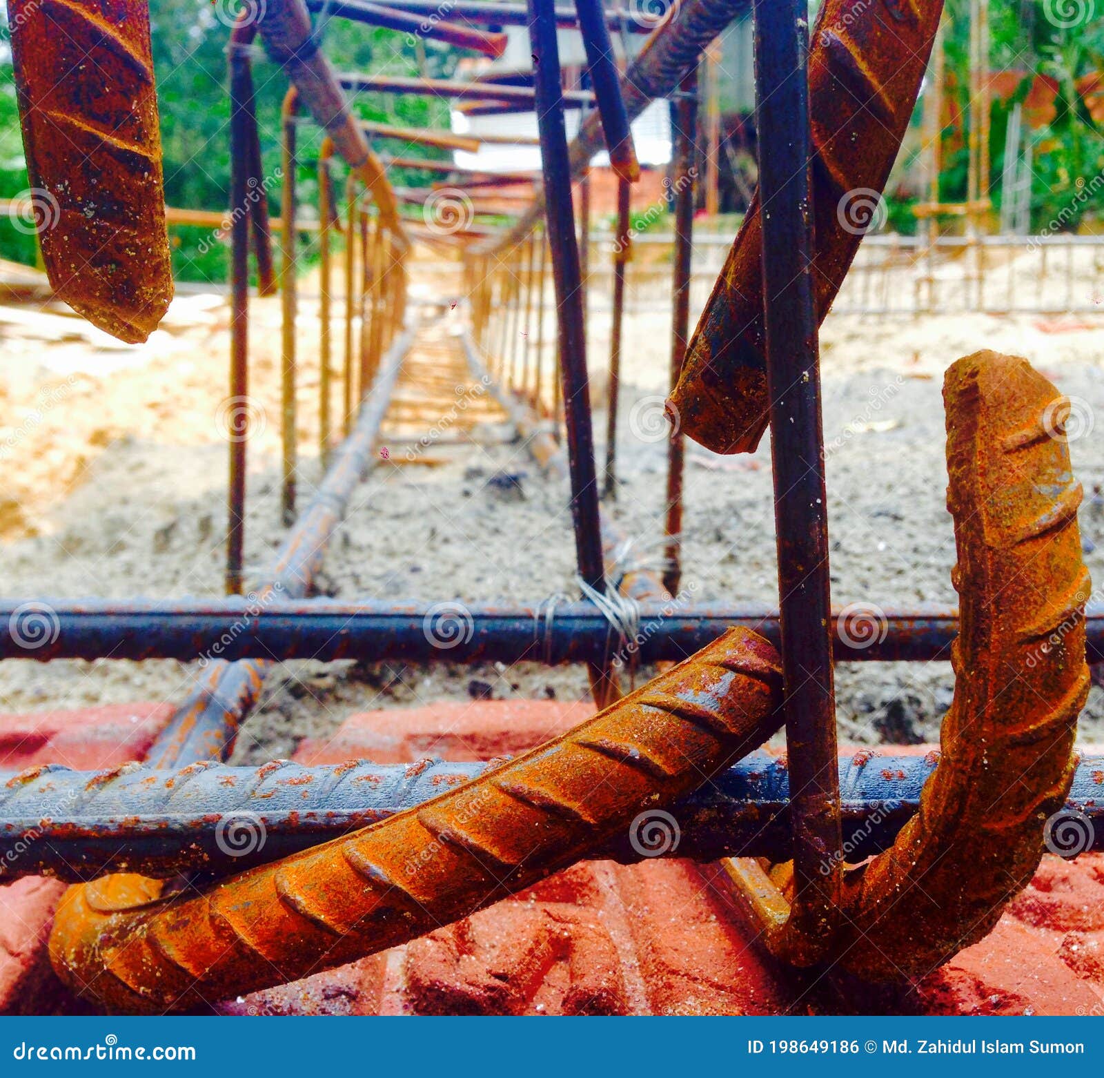 Steel Rod Cage for Construction Stock Photo - Image of cage, work ...