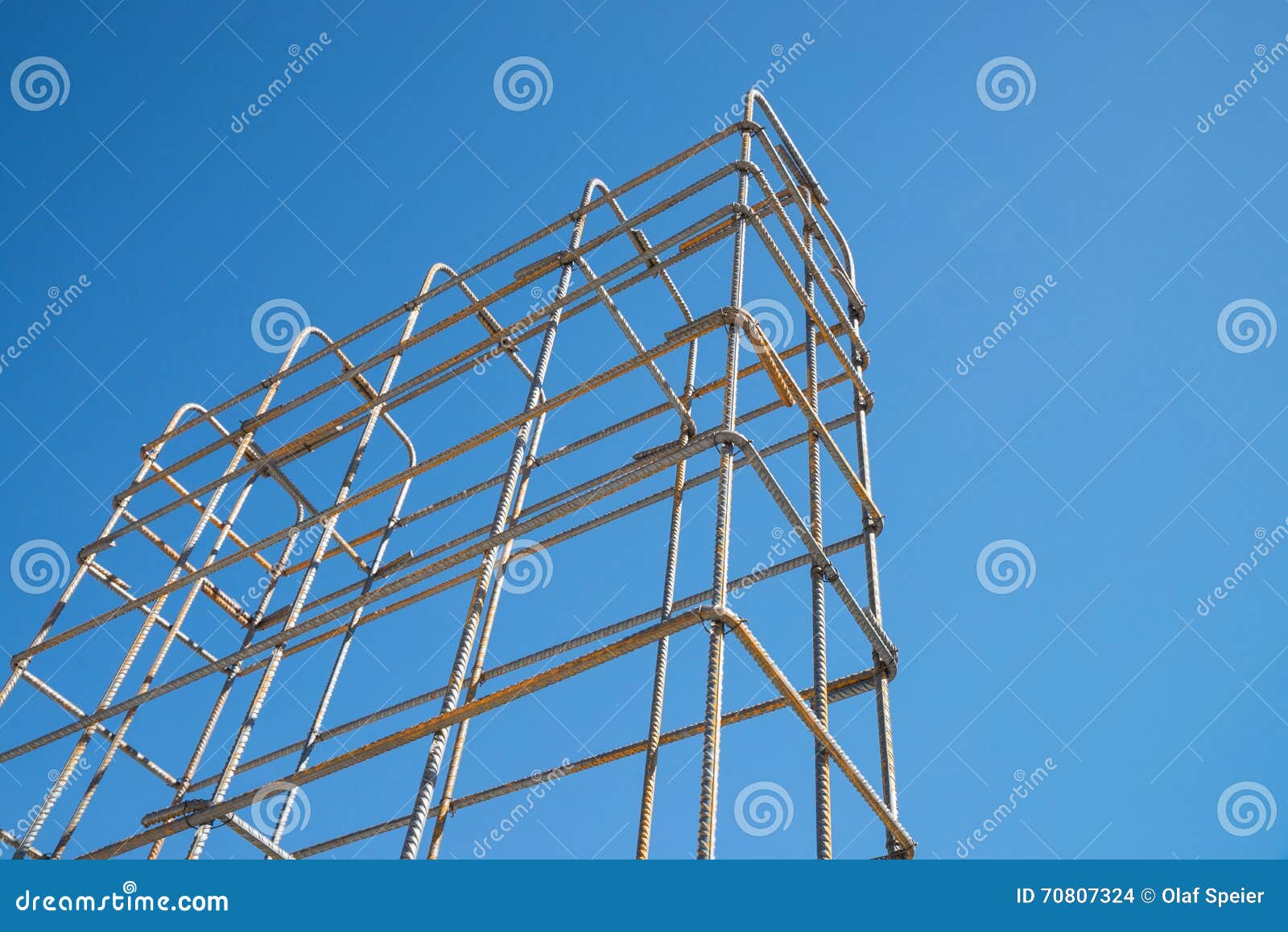 Steel rod cage stock photo. Image of industry, duty, reinforce - 70807324