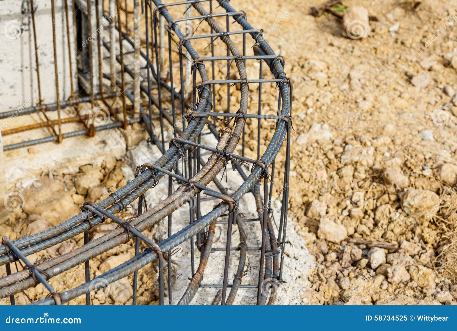 Steel Rod for Construction Job Stock Image - Image of power ...