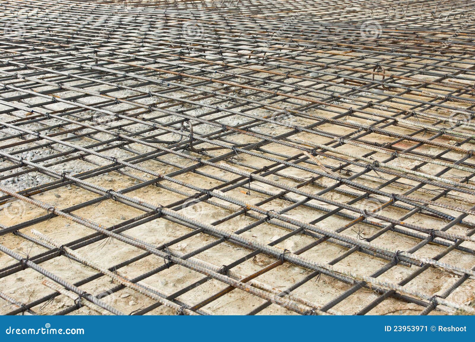 Steel rod mesh stock image. Image of reinforcement, real - 23953971