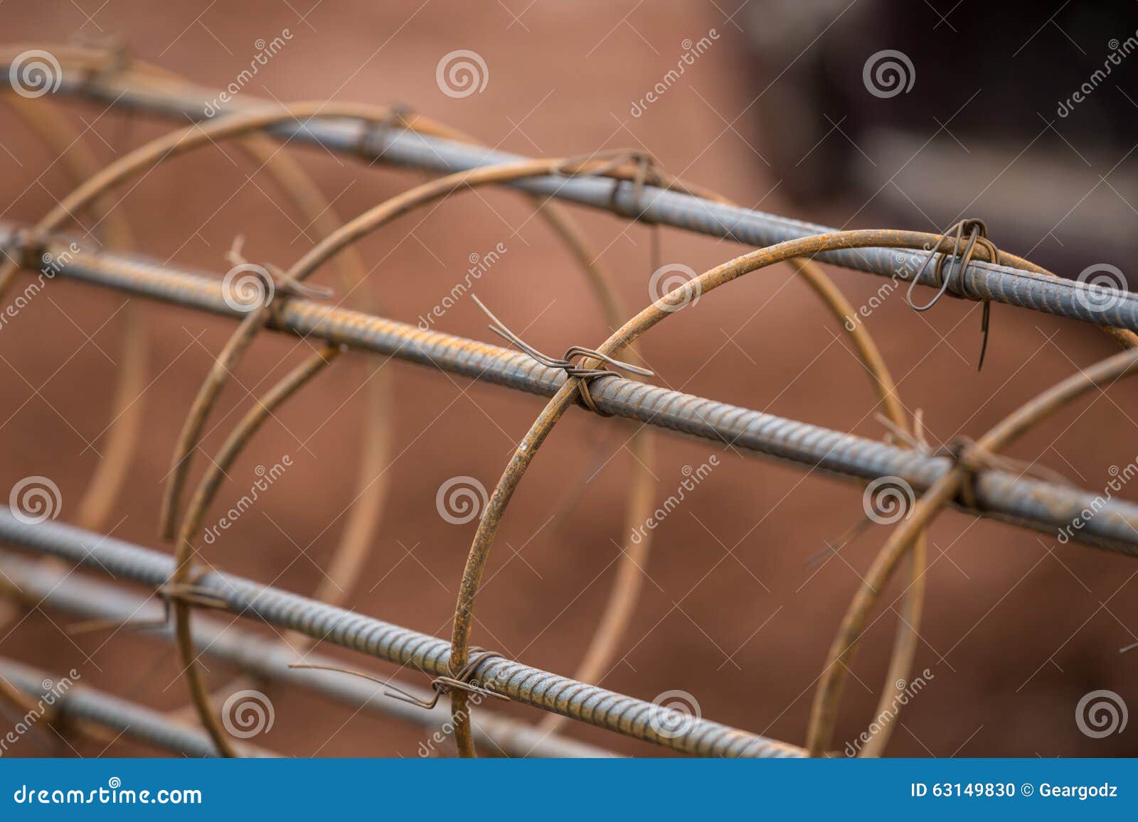 Steel Rod for Poles Construction Stock Photo - Image of corrosion ...