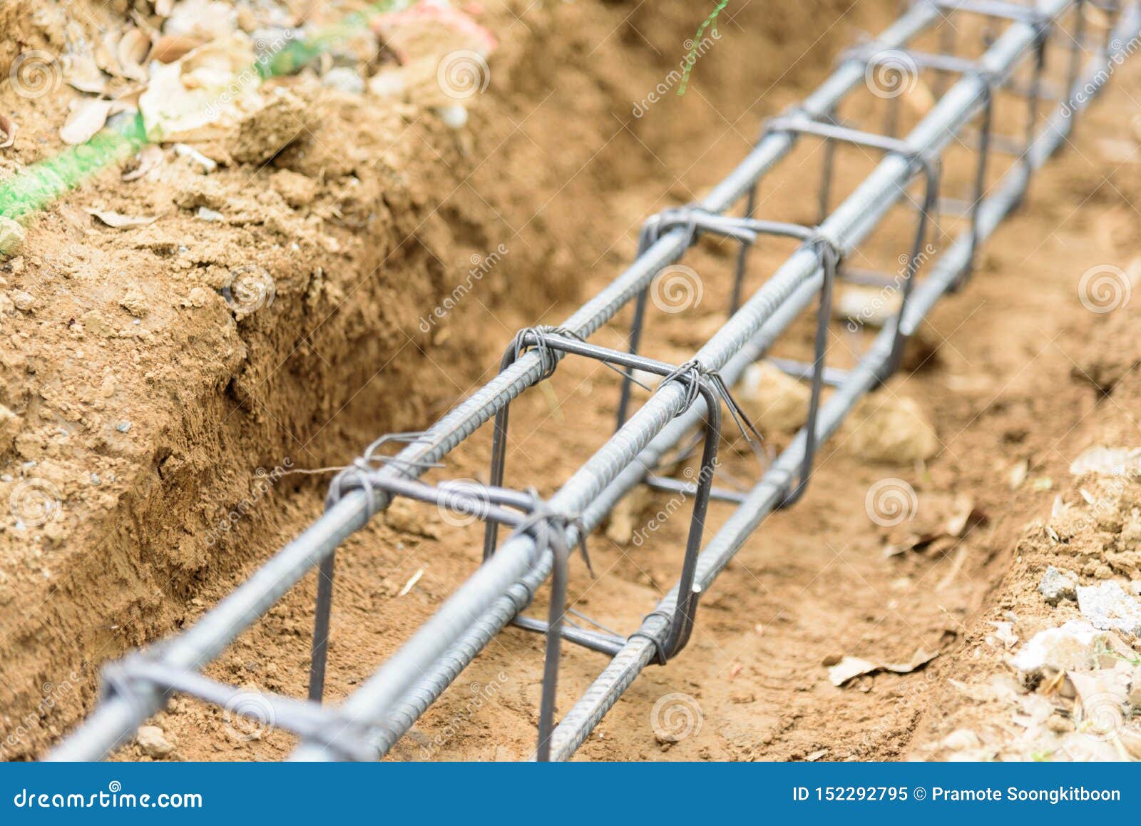 Steel Rod for Pour the Beam Stock Image - Image of repair, industrial ...