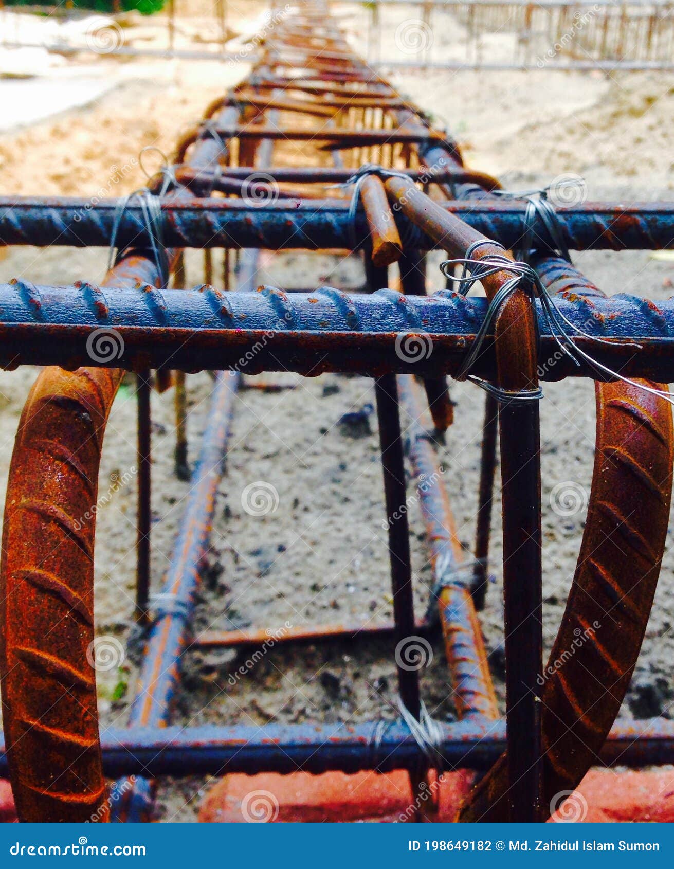 Steel Rod Structure for Building Stock Photo - Image of mettalic, work ...