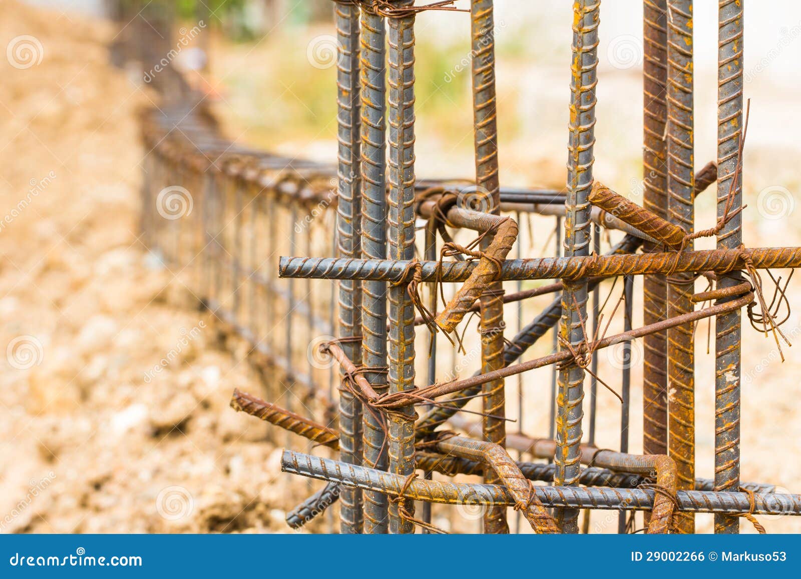 Steel Rod Under Construction Stock Photo - Image of builder, rusty ...