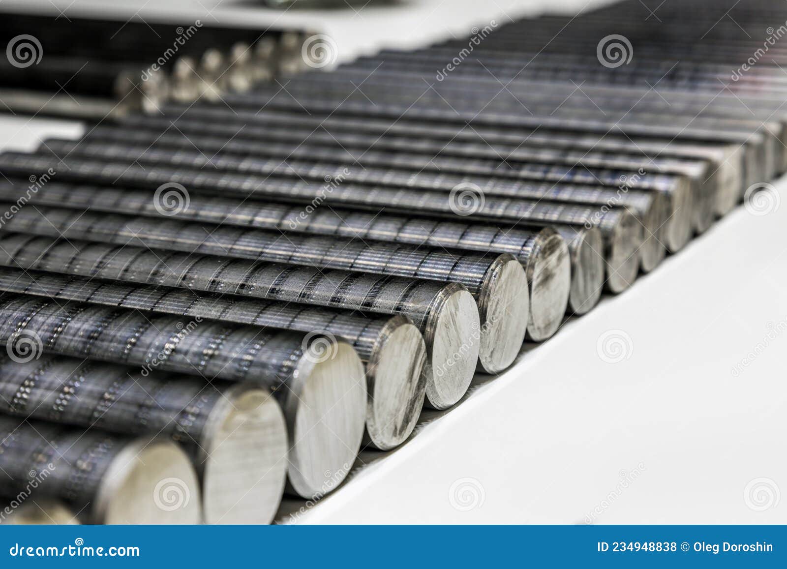 Steel Rods of Different Diameters on a Light Stock Photo - Image of ...