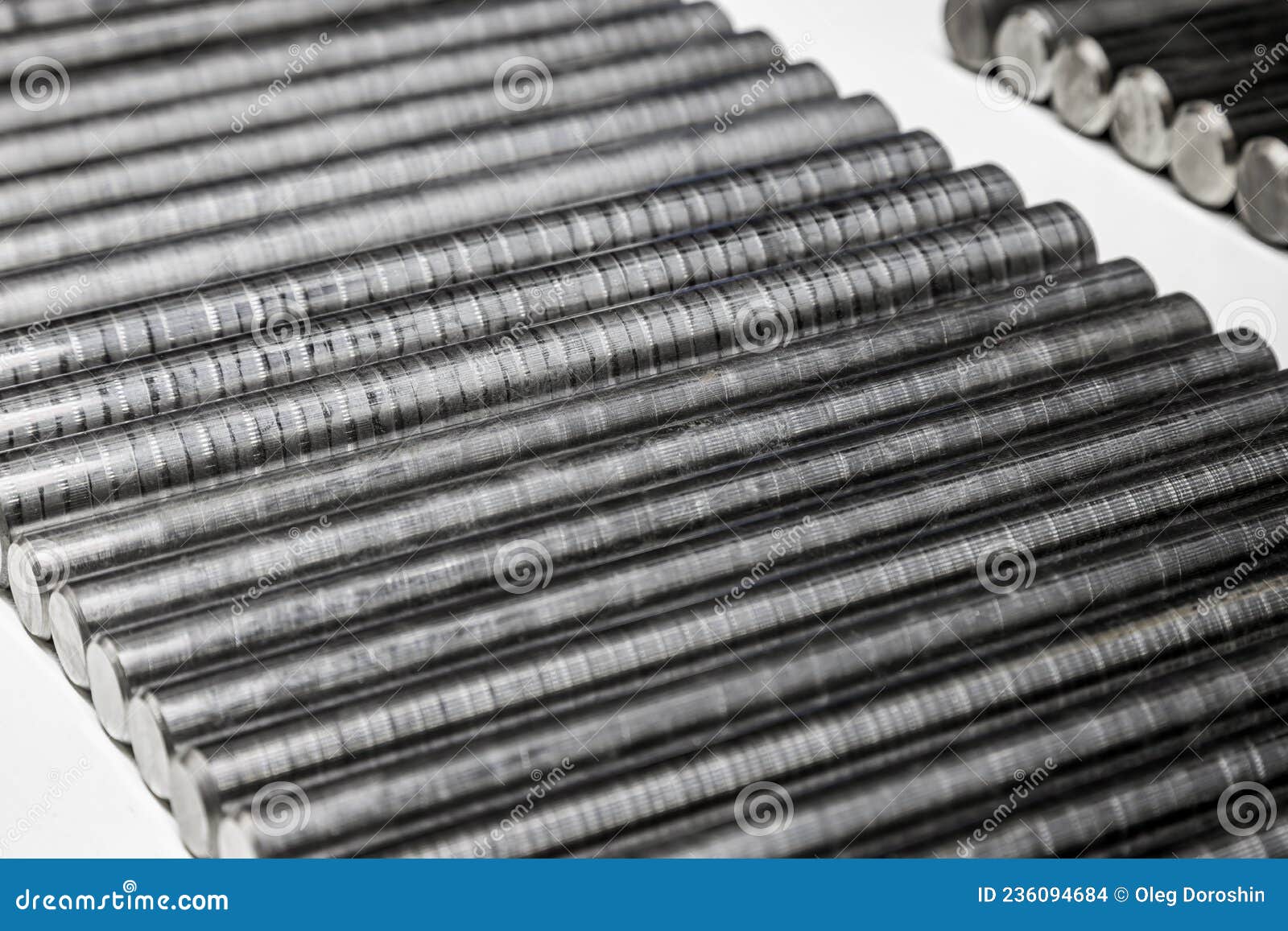 Steel Rods of Different Diameters on a Light Stock Photo - Image of ...