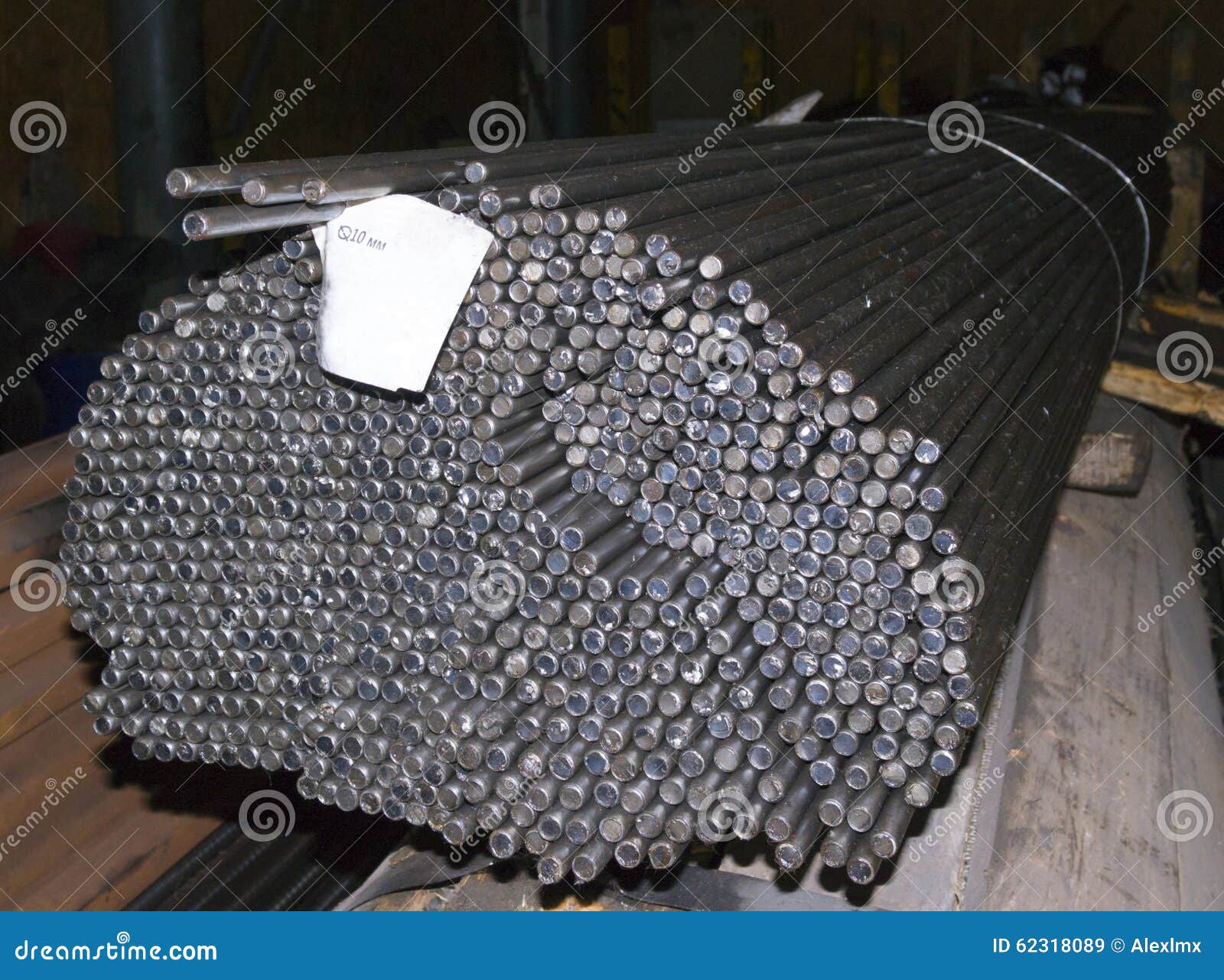 Steel rods in factory stock image. Image of production - 62318089