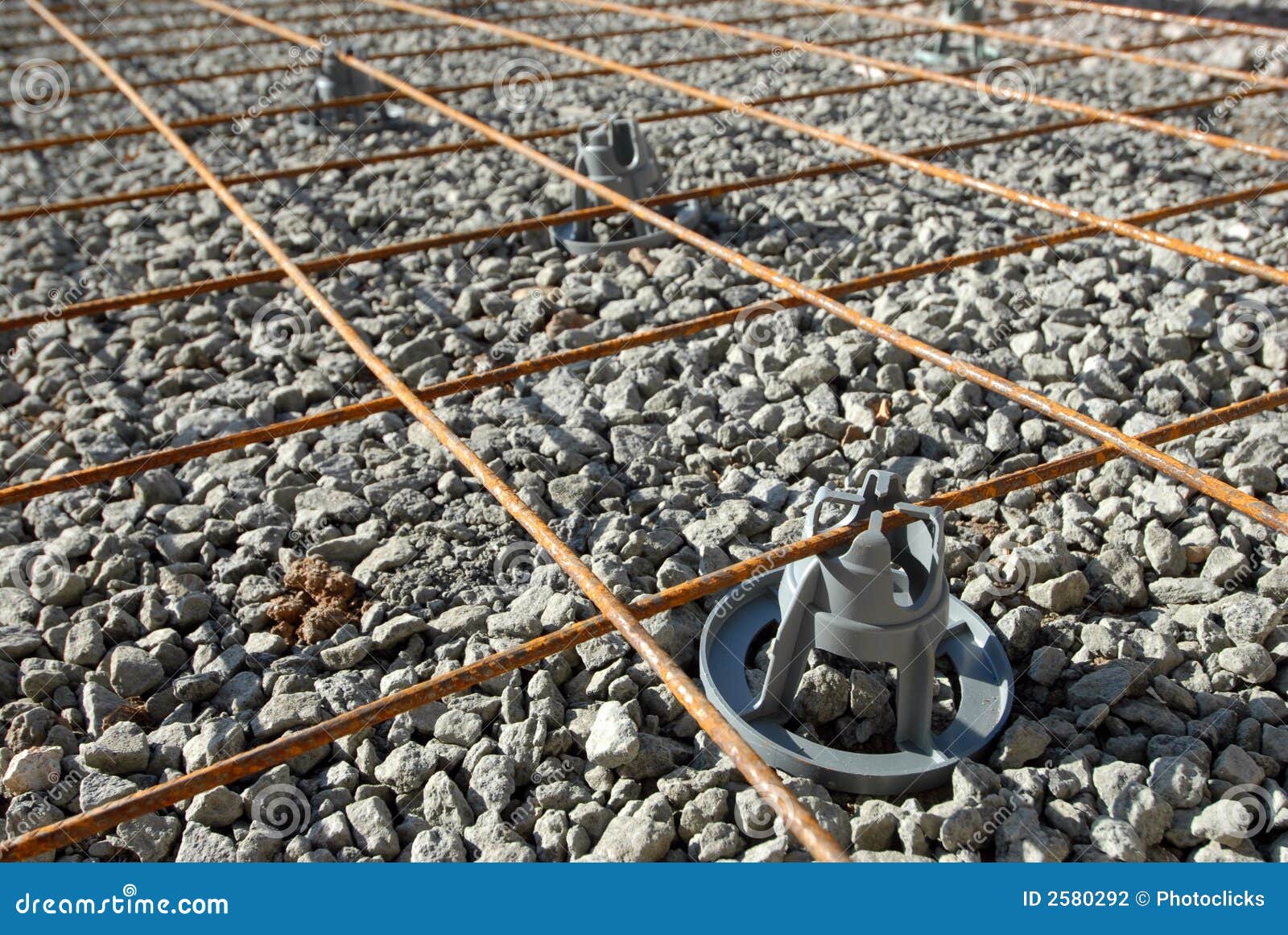 Steel Rods of the Foundation Stock Photo - Image of mesh, rebar: 2580292